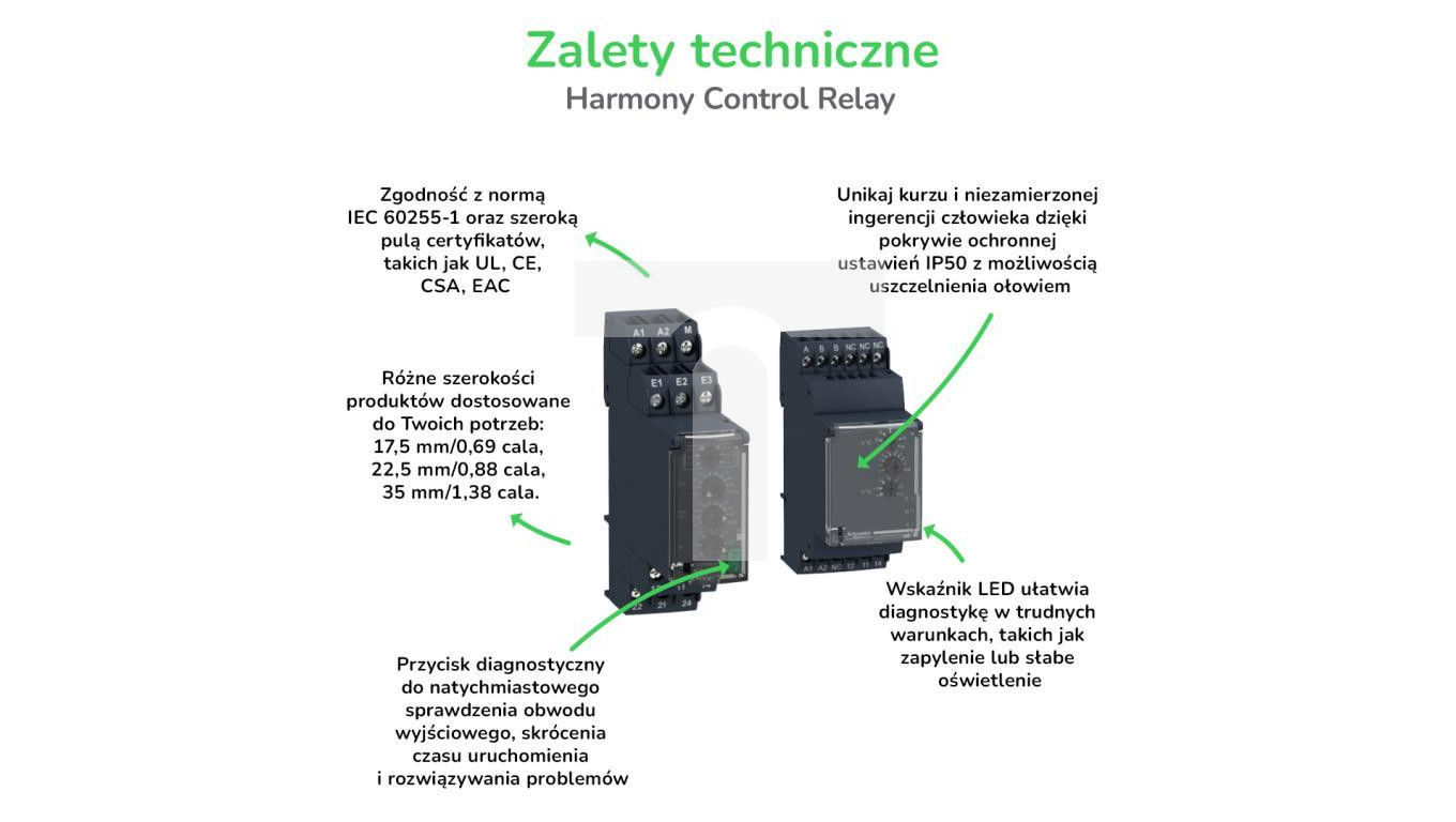 Zelio Control Przekaźnik prądowy sterujący przetężeniowy, 4MA…1A, 2C/O ...