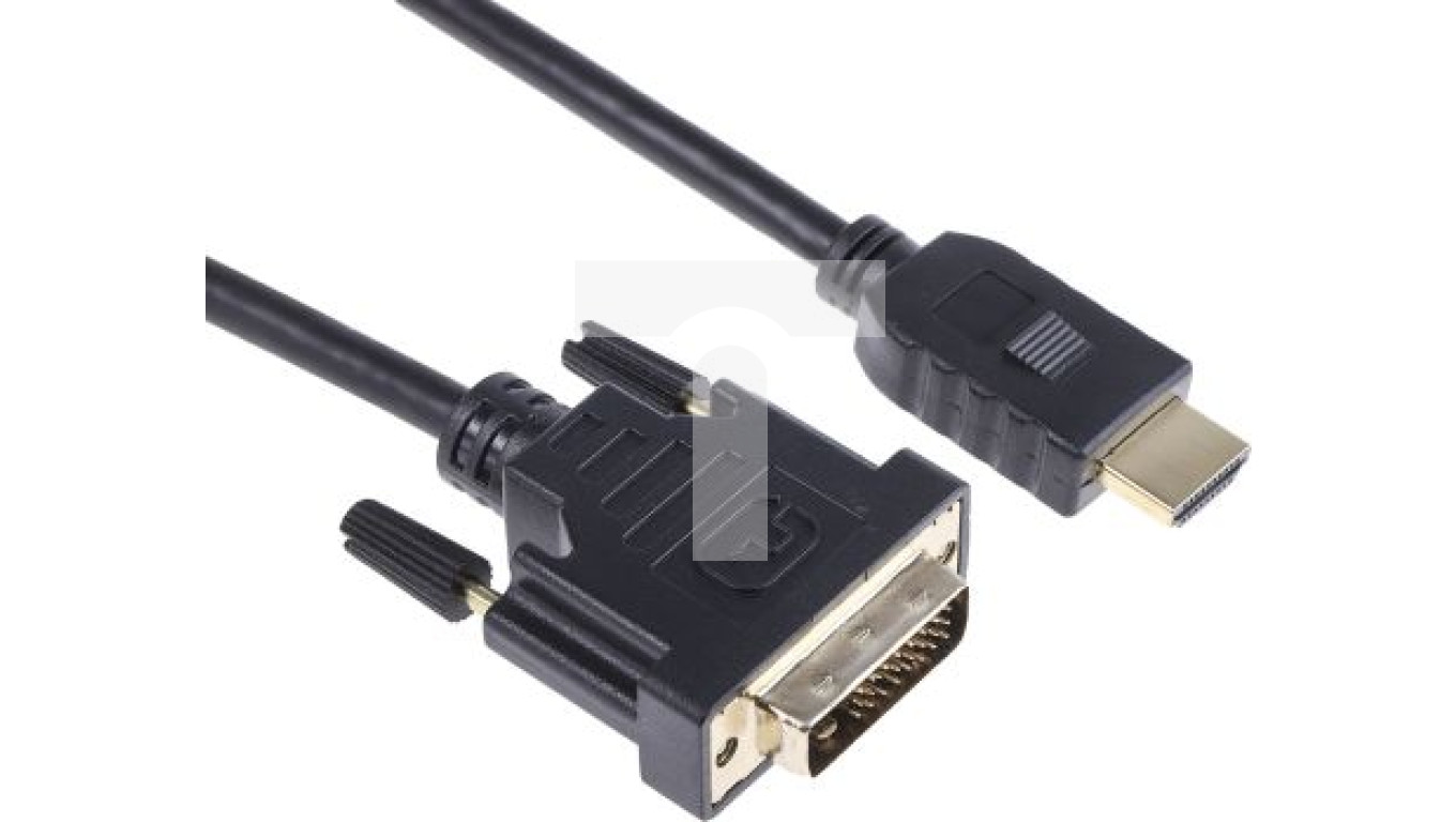 Zespół cyfrowych kabli wideo i monitorowych 3m Wtyk HDMI to Męskie DVI-D Czarny – RS COMPONENTS ...