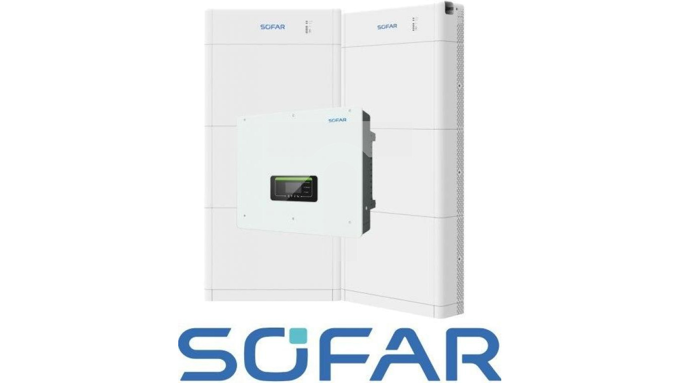 Zestaw: SOFAR Inwerter hybrydowy HYD20KTL-3PH , 2 x Magazyn energii ...