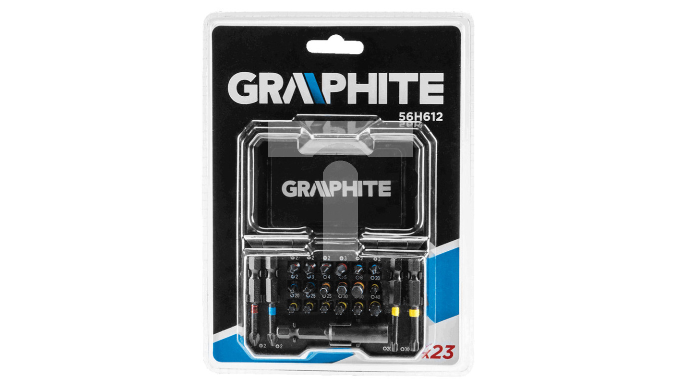 Zestaw bitów Torx, PH, PZ, sześciokątnych 56H612 /23szt./ – GRAPHITE ...