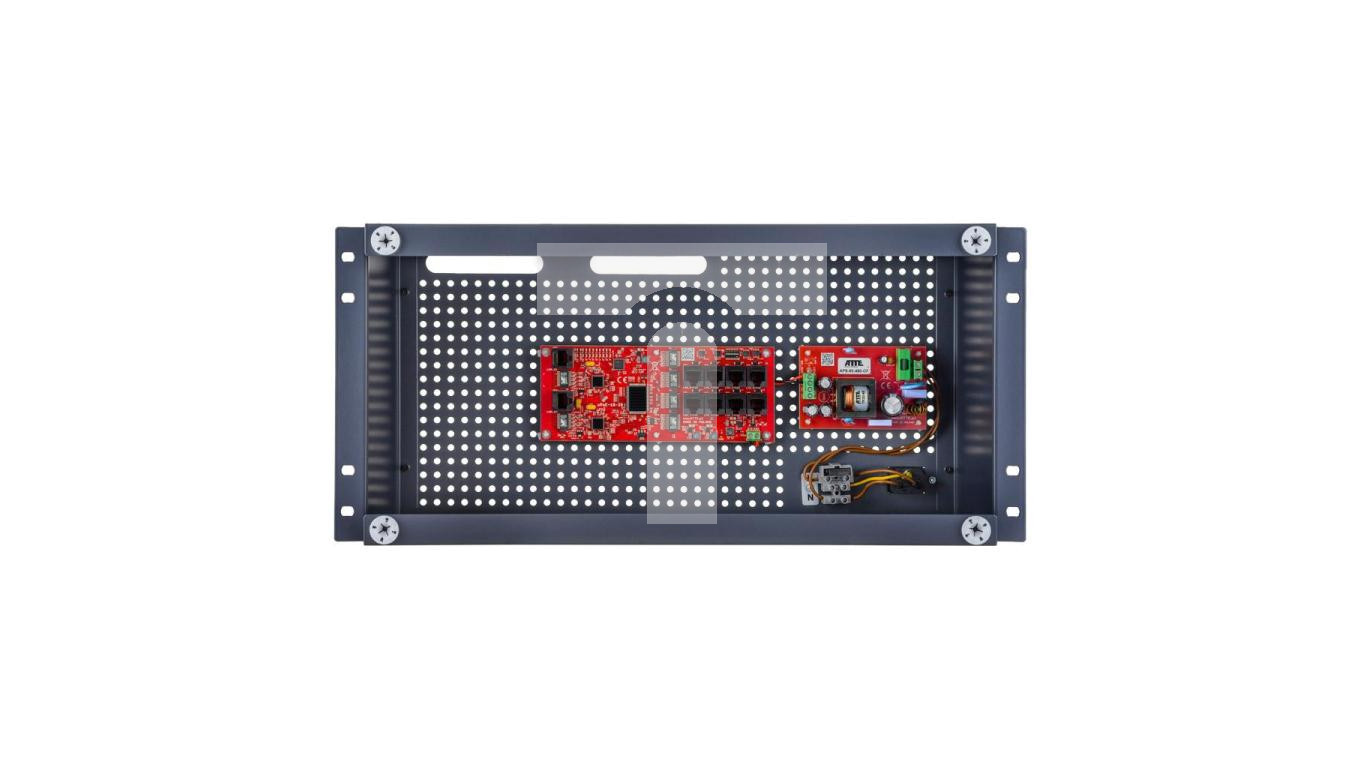 Zestaw do 8 kamer IP switch PoE 8P+2G w obudowie RACK ABOX-R5U0, zasilacz 96W – ATTE POWER SP Z ...