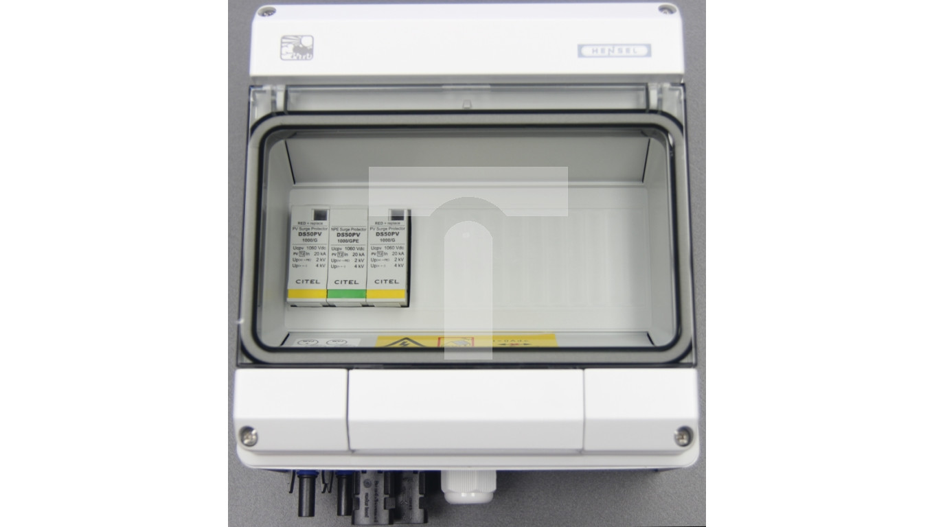 Zestaw przyłączeniowy PV - DC 1 łańcuch PV 1 SPD CITEL typu 2 KV PV DC2 600001/C – HENSEL | TIM SA