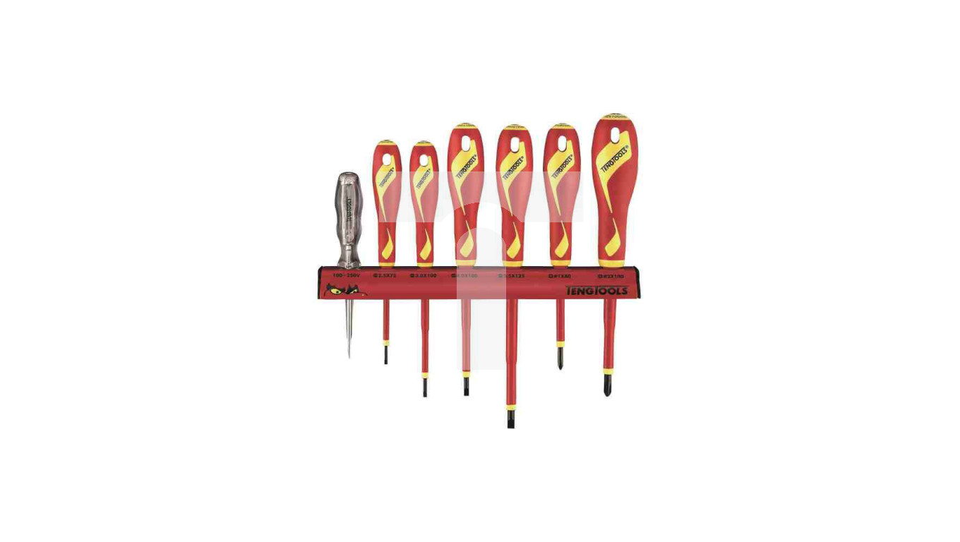 Zestaw wkrętaków izolowanych 1000V 7 elementowy (na wieszaku ściennym ...