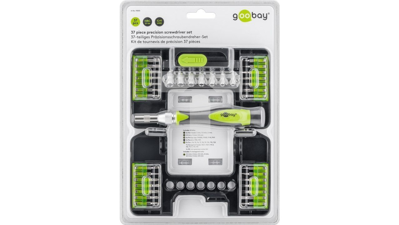 Zestaw wkrętaków precyzyjnych 37szt. 74003 – GOOBAY | TIM SA