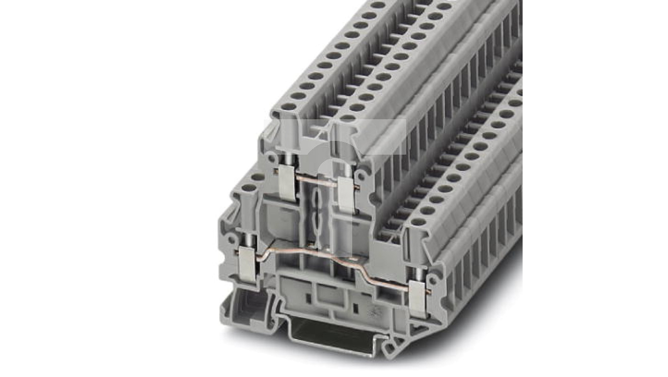 Złączka szynowa 2-piętrowa szara 2,5mm2 szara 24A 500V UTTB 2,5 3044636 ...