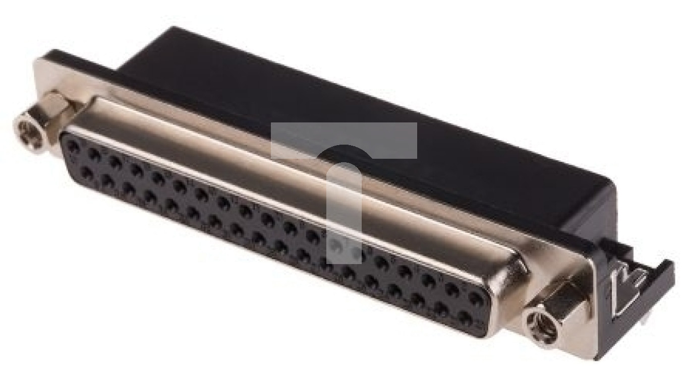 Złącze D-Sub 37-pinowe Żeński Kąt prosty Przepust raster 2.77mm Złoto ...