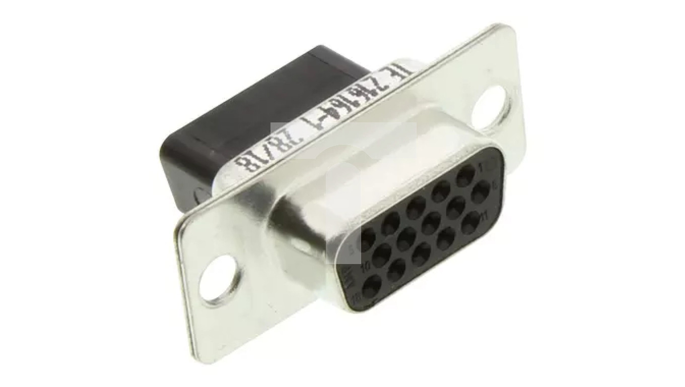 Złącze D-Sub HD 15-pin żeńskie na przewód Wersja bez styków 216164-1 ...