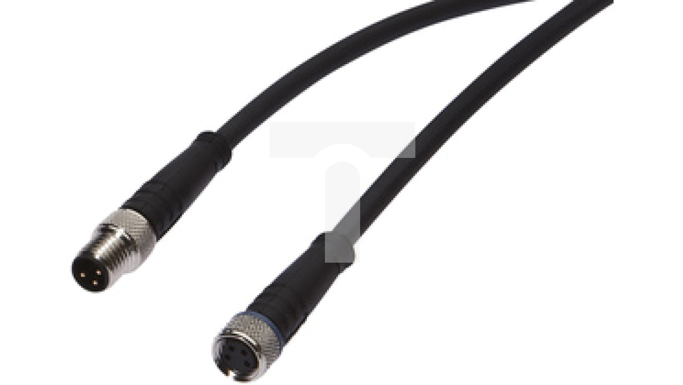 Złącze kablowe M8 żeński 4pin prosty M8 męski 3pin prosty 0,6m PUR ...