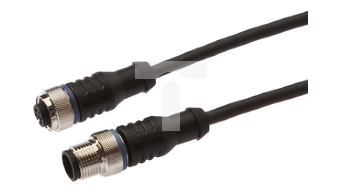 Złącze kablowe gniazdo proste M12 wtyk prosty M12 4-pinowe 3m 240V PUR ...