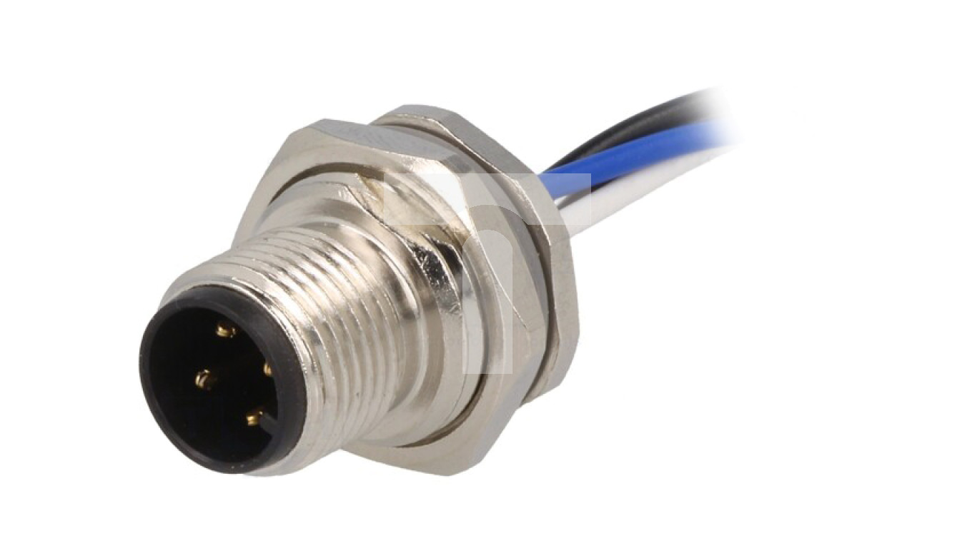 Złącze okrągłe M12 męskie proste 4pin 250V 0,2m T4171010004-001 – TE ...