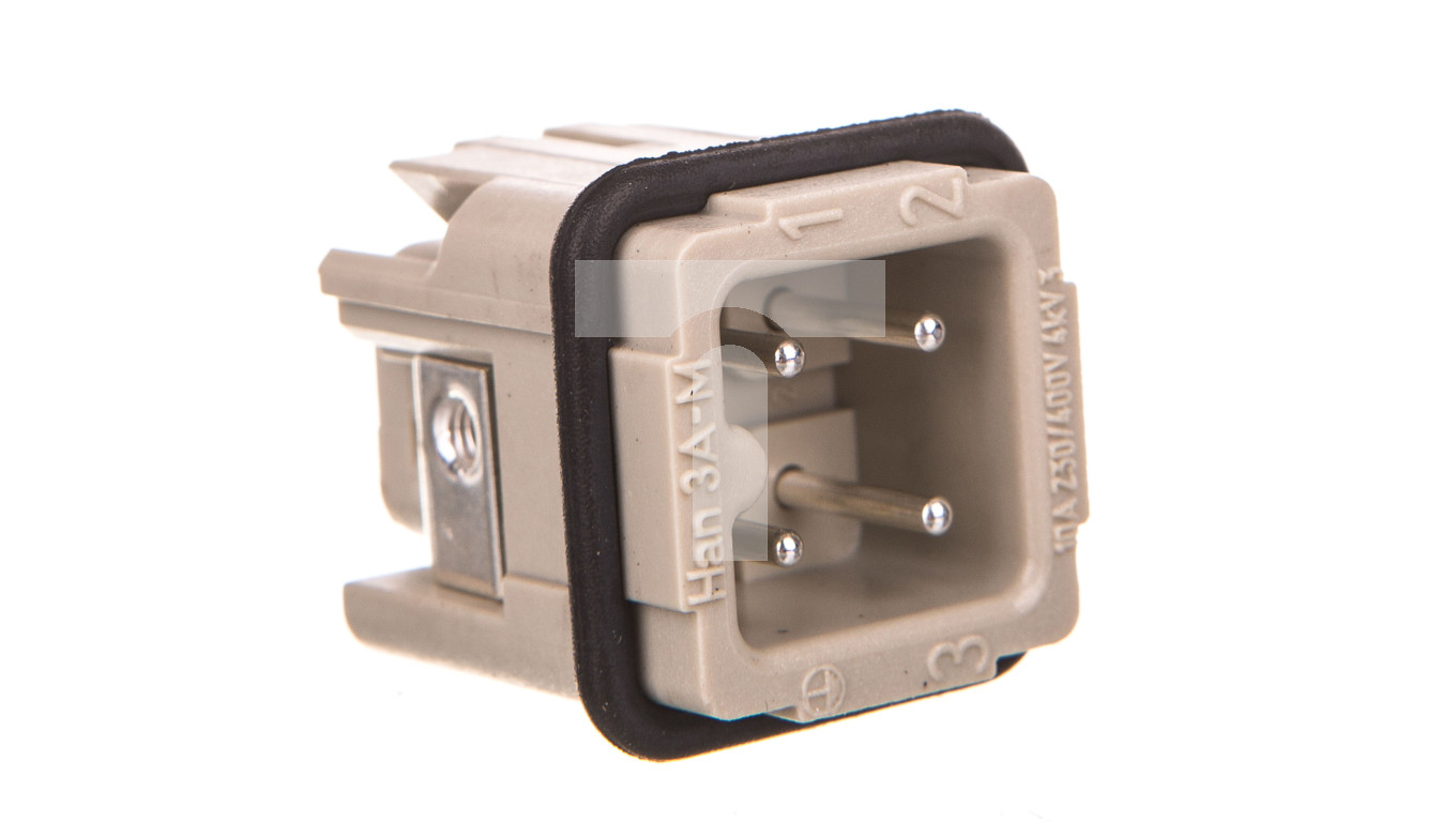 Złacze śrubowe (wkład) (0,75-1,5 mm2) 3+PE męskie 230/400V 10A Han A ...