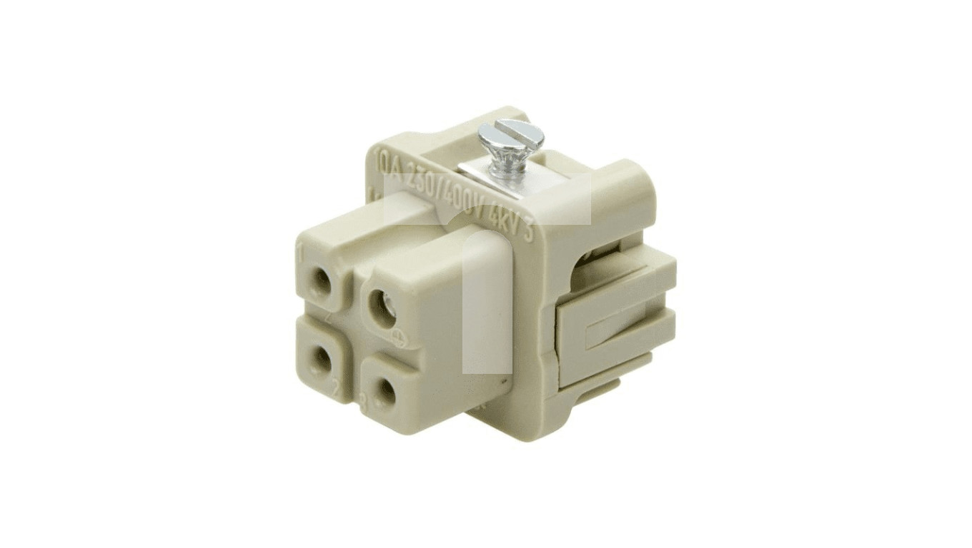 Złacze śrubowe (wkład) (0,75-1,5 mm2) 3+PE żeńskie 230/400V 10A Han A ...