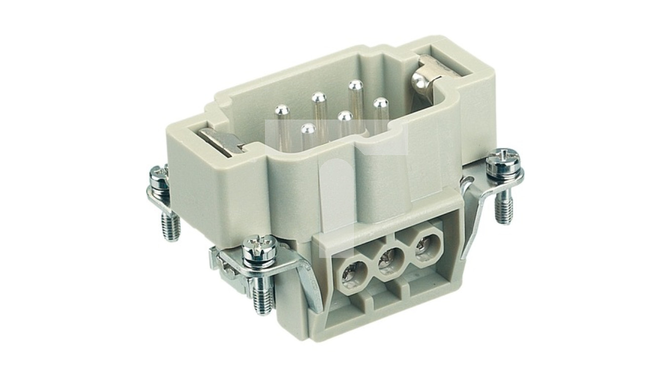 Złącze śrubowe (wkład) (0,75-2,5 mm2) 6+PE męskie 500V 16A Han E ...