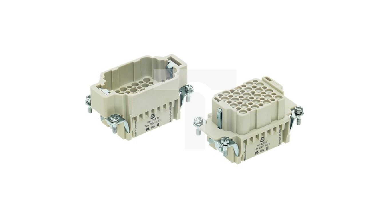Złącze zaciskane (wkład) 42+PE męskie 250V 10A Han DD 09160423001 ...