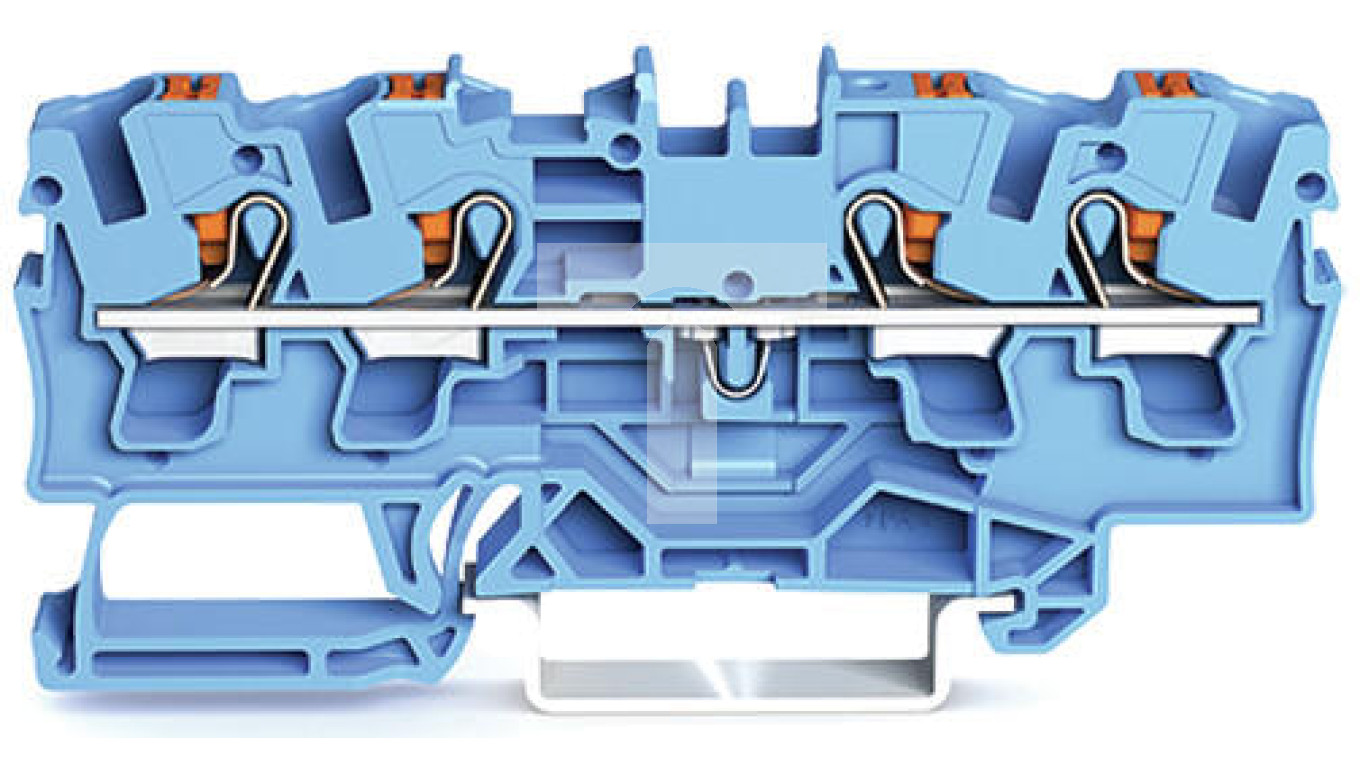 Złączka 4-przewodowa przelotowa 4mm2 niebieska 2204-1404 /50szt./ – WAGO | TIM SA