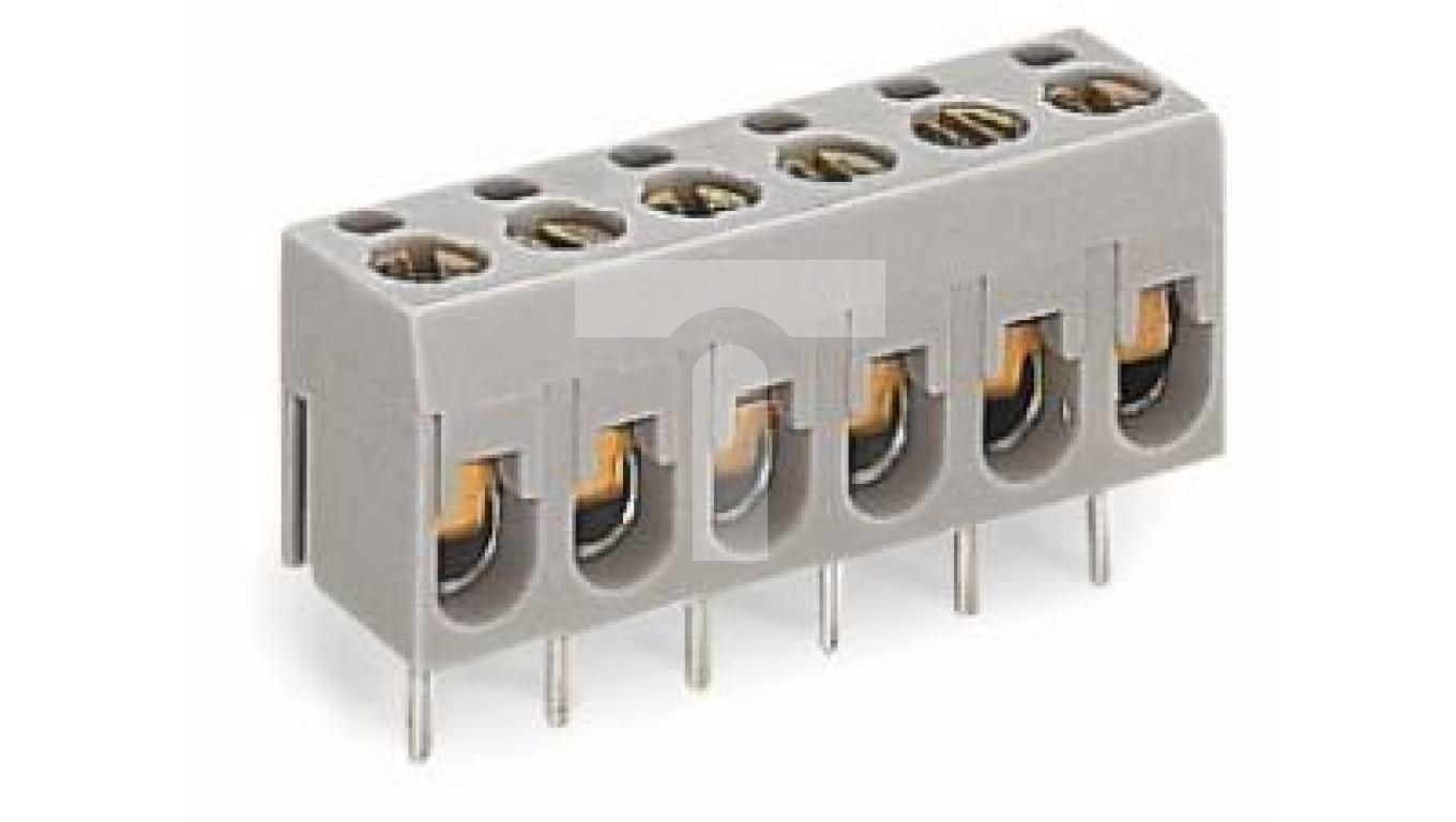 Złączka śrubowa do płytek drukowanych 6-torowa szara raster 5mm 237-136 ...