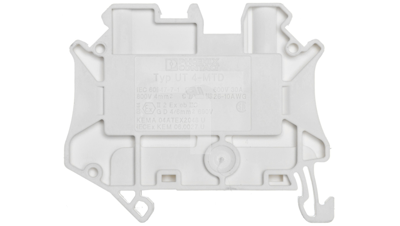 Złączka szynowa 2-przewodowa 4mm2 biała Ex UT 4-MTD WH 3047701 /50szt ...