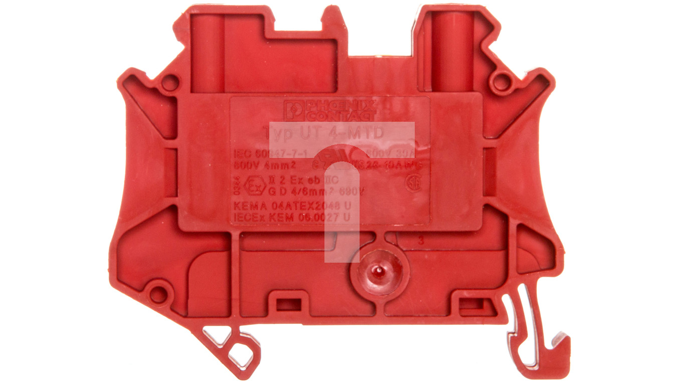 Złączka szynowa 2-przewodowa 4mm2 czerwona Ex UT 4-MTD RD 3047688 ...