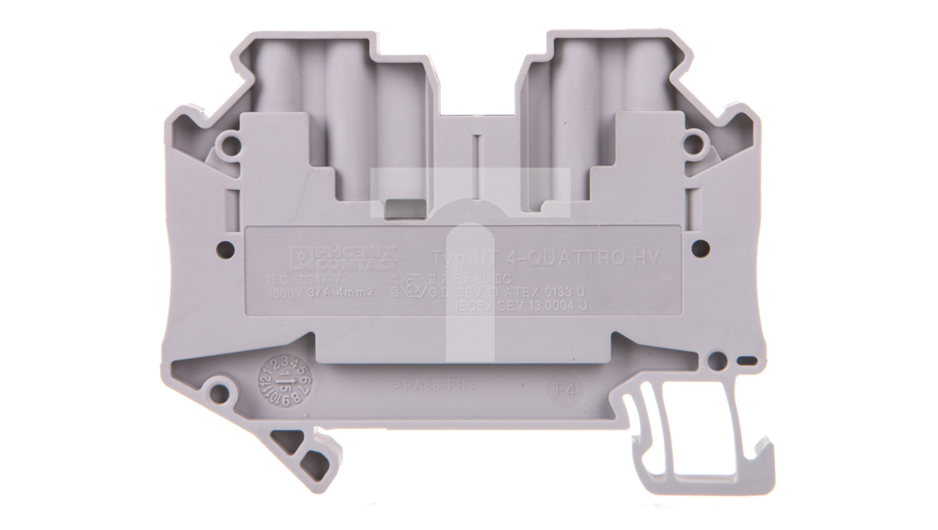 Złączka szynowa 4-przewodowa 4mm2 szara Ex UT 4-QUATTRO HV 3048823 ...