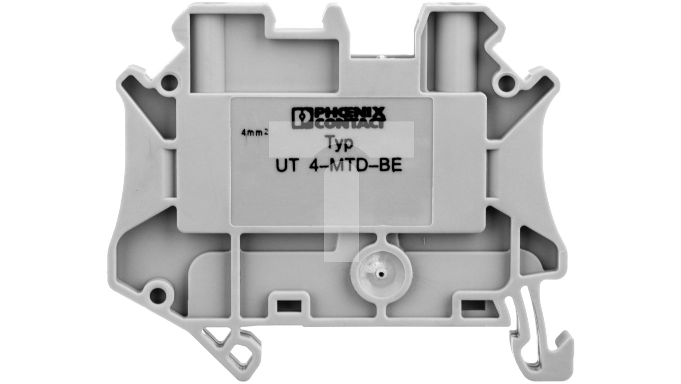 Złączka szynowa elementów kontrolnych 2-przewodowa 4mm2 szara UT 4-MTD ...