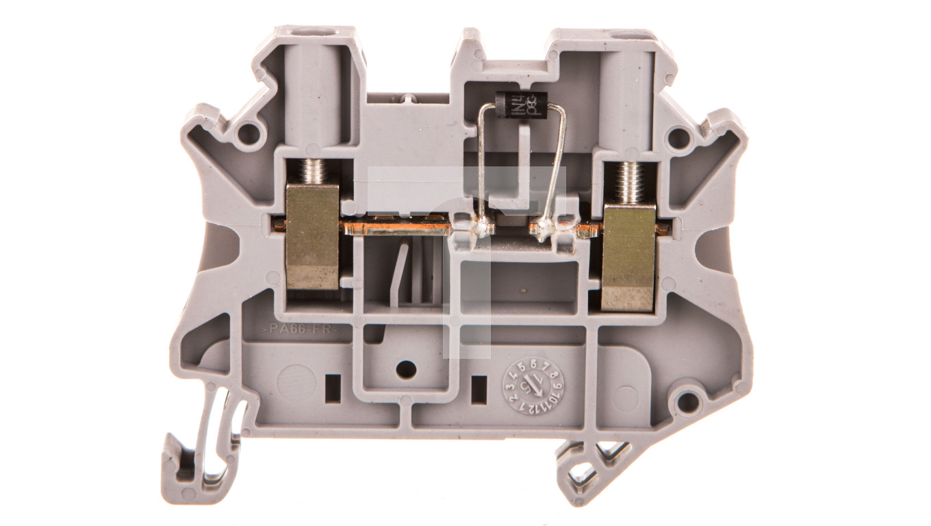 Złączka szynowa elementów kontrolnych 2-przewodowa 4mm2 szara UT 4-MTD ...