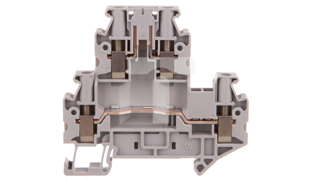 Złączka szynowa rozłączalna 4-przewodowa 4mm2 szara UTTB 4-TG 3044720 ...