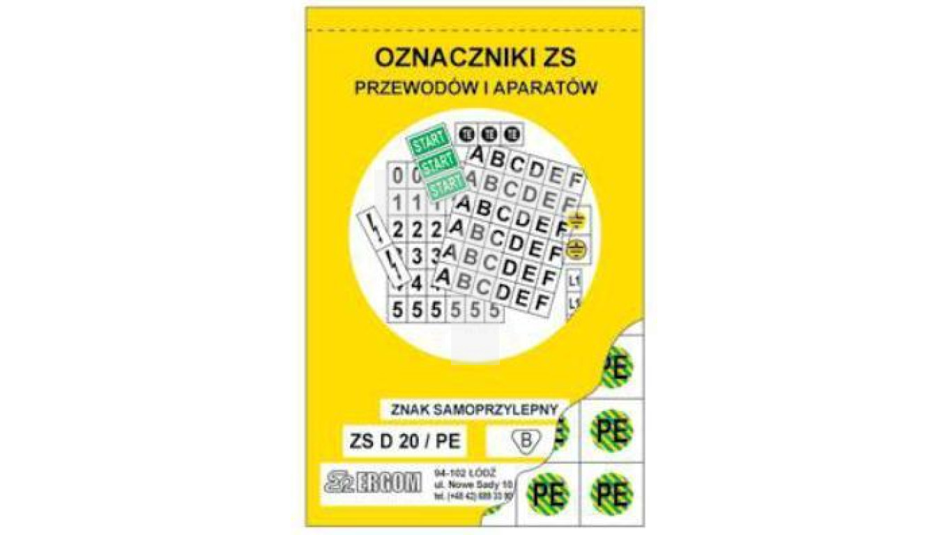 Znaki samoprzylepne ZS D20/PEN E04ZP-02030403600 – ERGOM | TIM SA