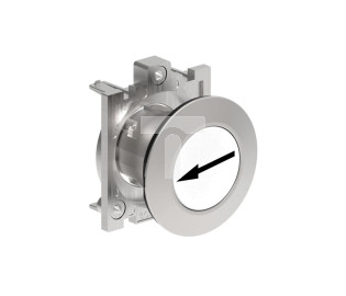 Metalowy przycisk płaski fi30mm kryty samoczynny powrót z symbolem ...