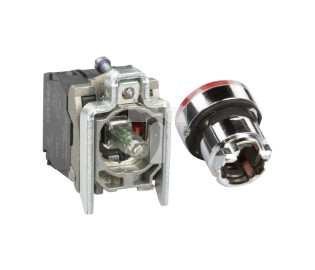 Przycisk sterowniczy 22mm czerwony z samopowrotem z podświetleniem 1Z 1R XB4BW34B5 – Schneider ...