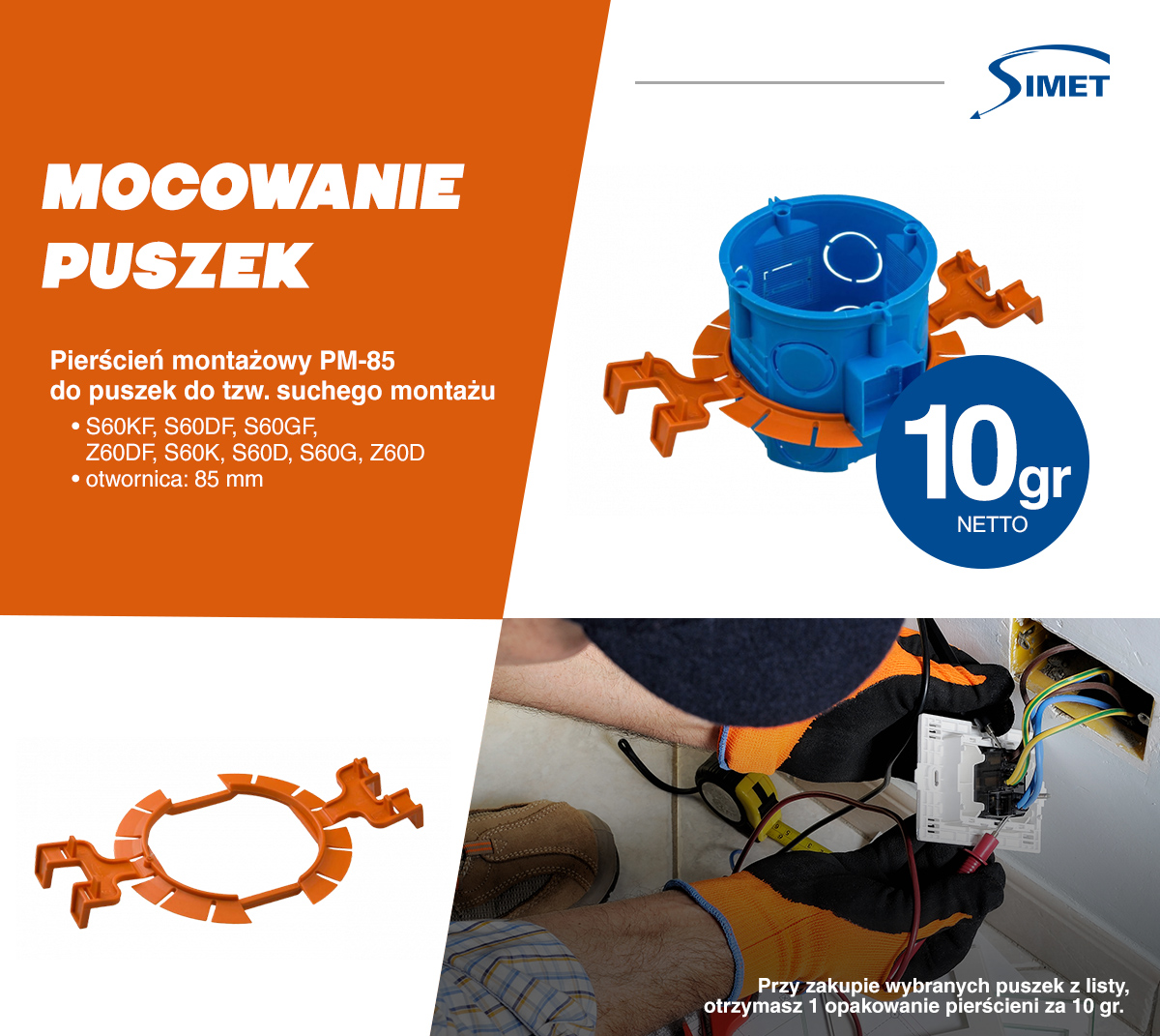 Pierscien montazowy PM 85 do puszek w promocji SIMET Wysyłamy produkty ...