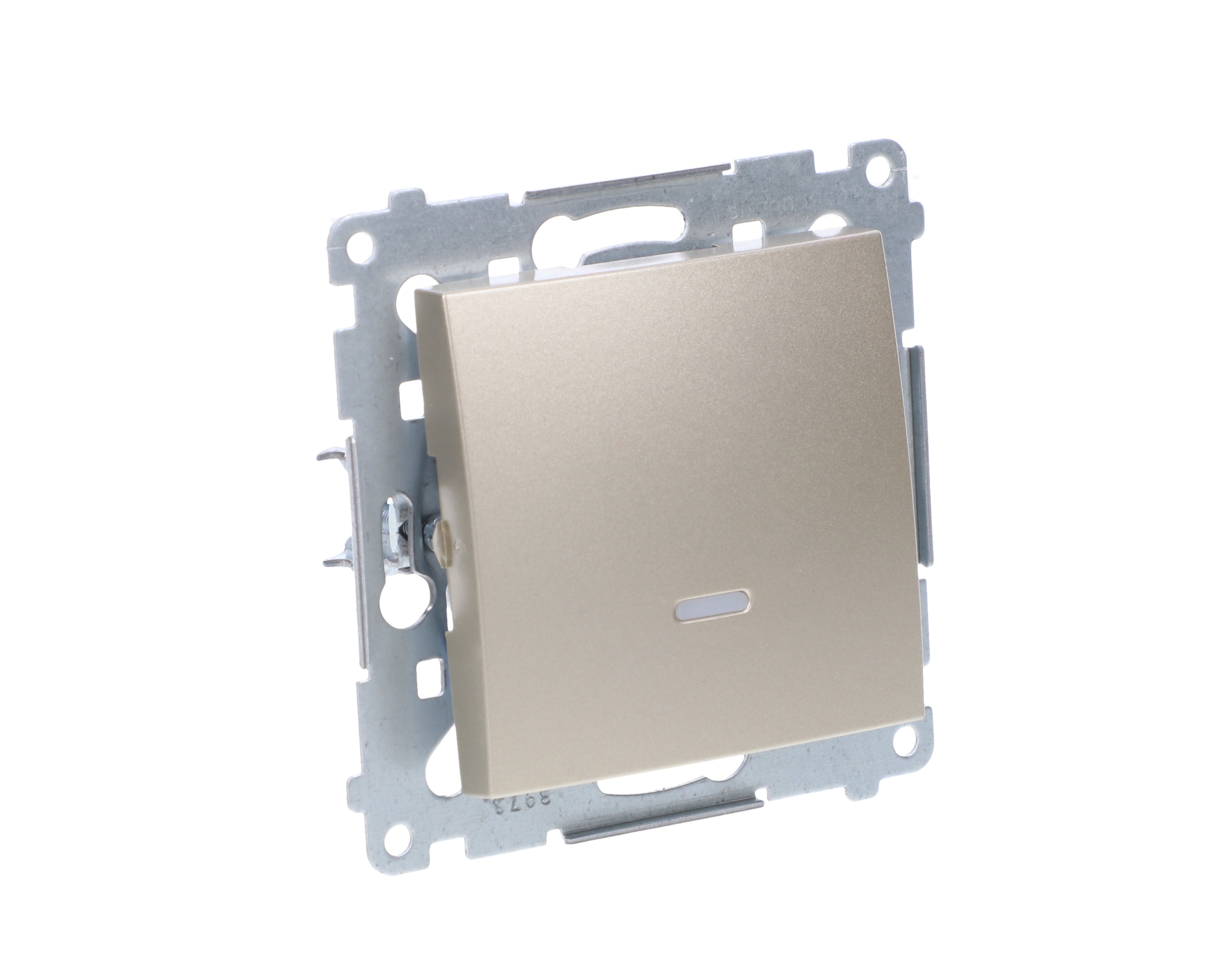 Simon 54 Łącznik jednobiegunowy z podświetleniem, szybkozłącza, złoty ...