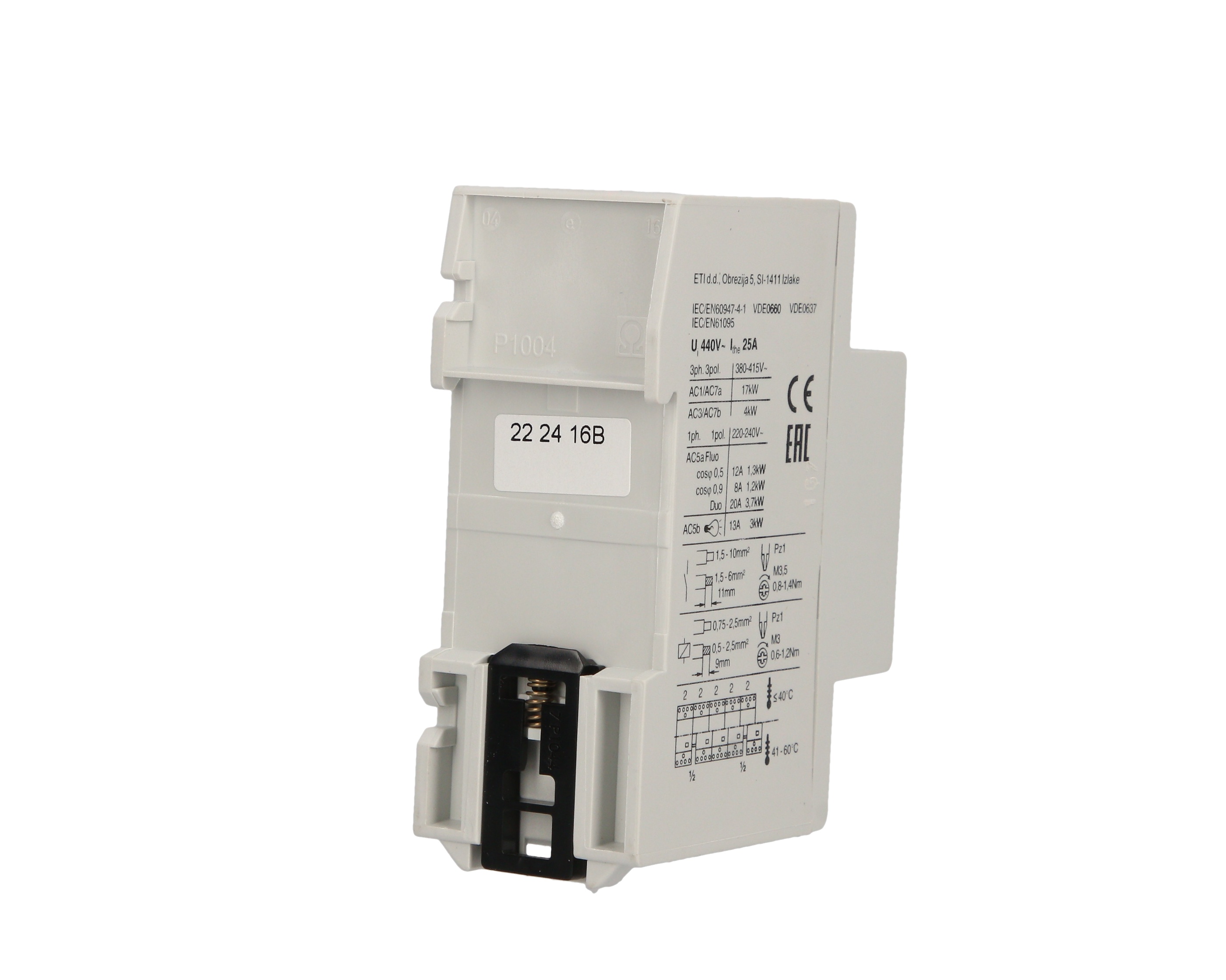 Stycznik modułowy 25A 24V AC 2Z 2R R 25-22 24V 002462341 – ETI-POLAM ...