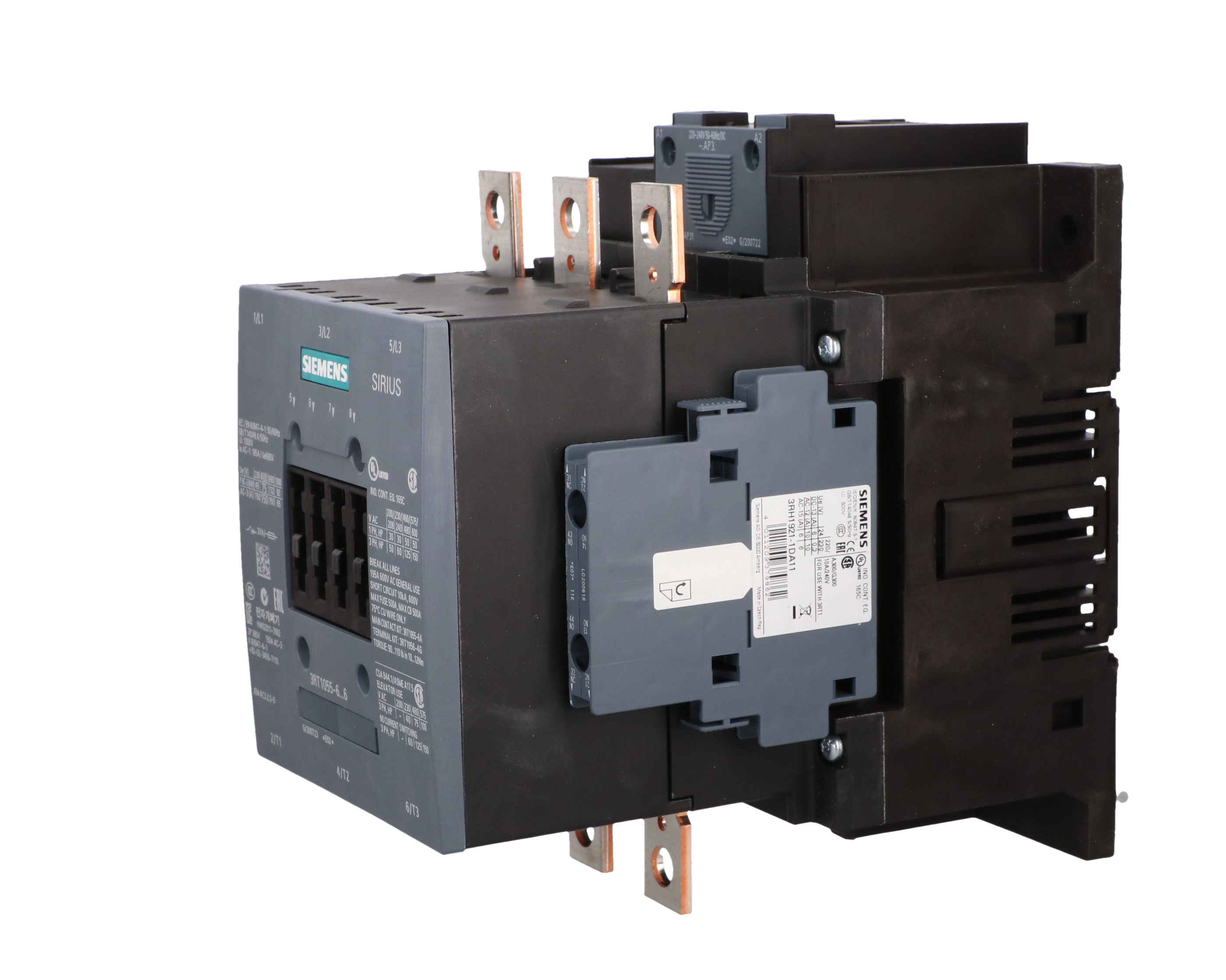 Stycznik mocy 150A 3P 220-240V AC 2Z 2R S6 3RT1055-6AP36 – SIEMENS | TIM SA