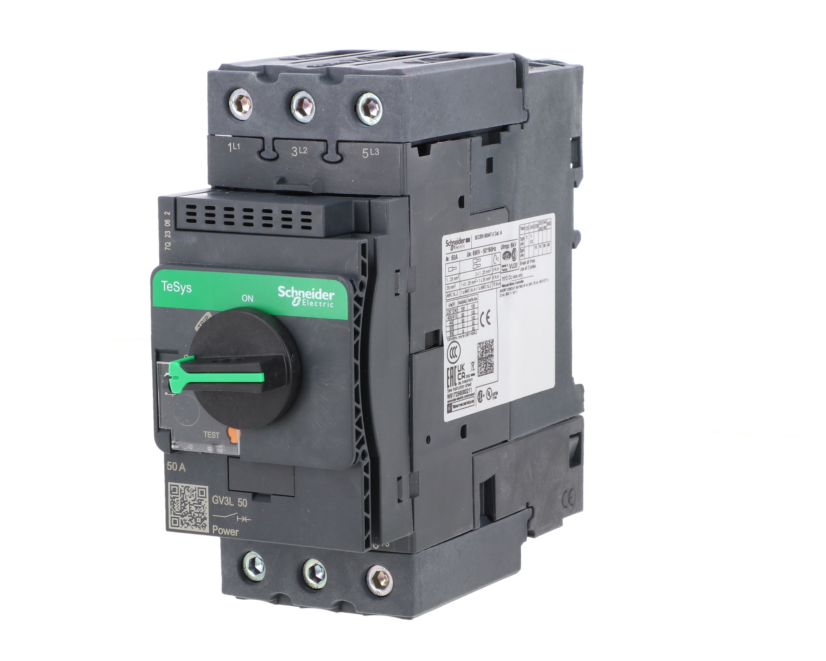 TeSys Deca Wyłącznik silnikowy 3P 22kW 50A (EVK) GV3L50 – Schneider ...