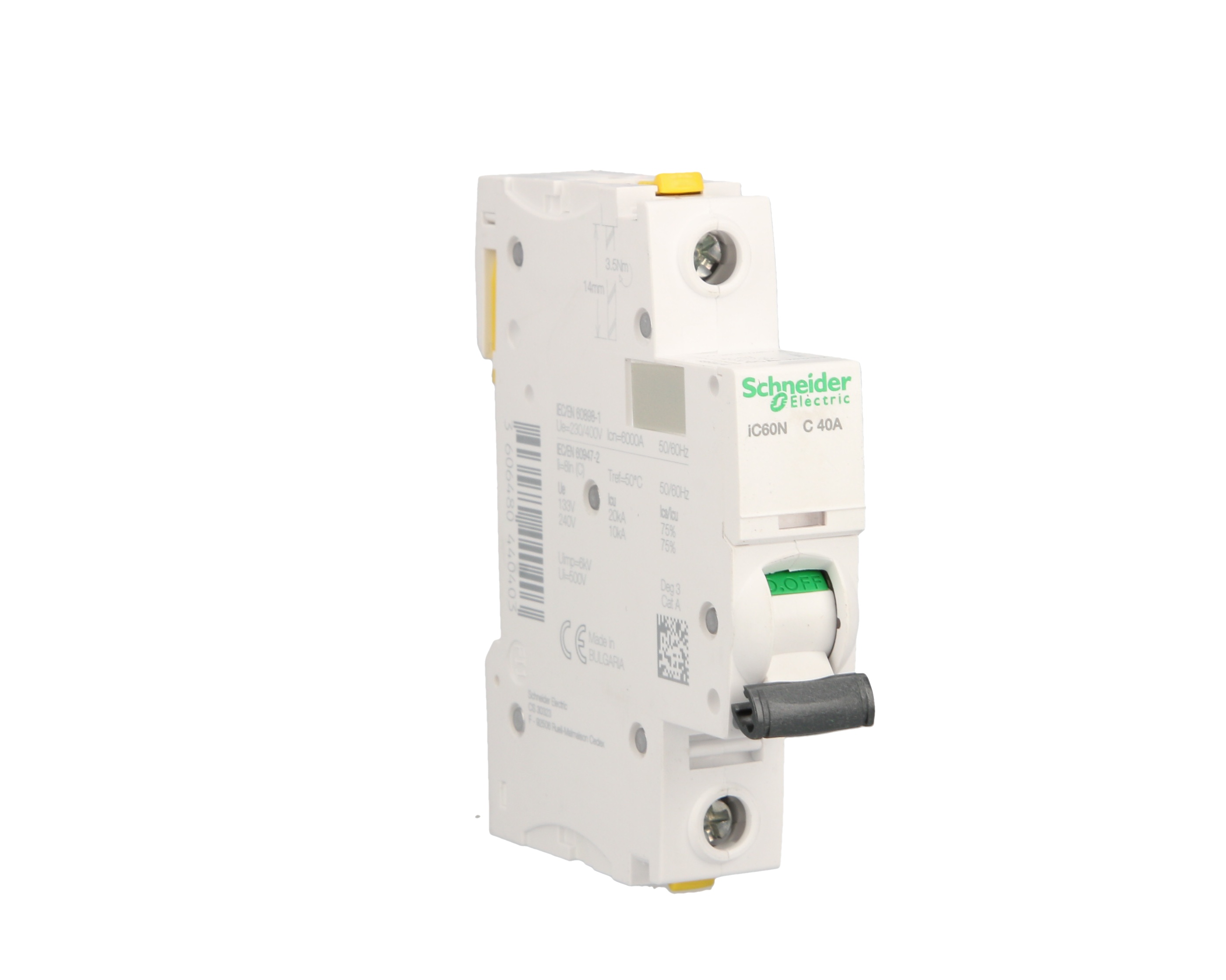Wyłącznik nadprądowy 1P C 40A 6kA AC iC60N-C40 A9F04140 – Schneider | TIM SA