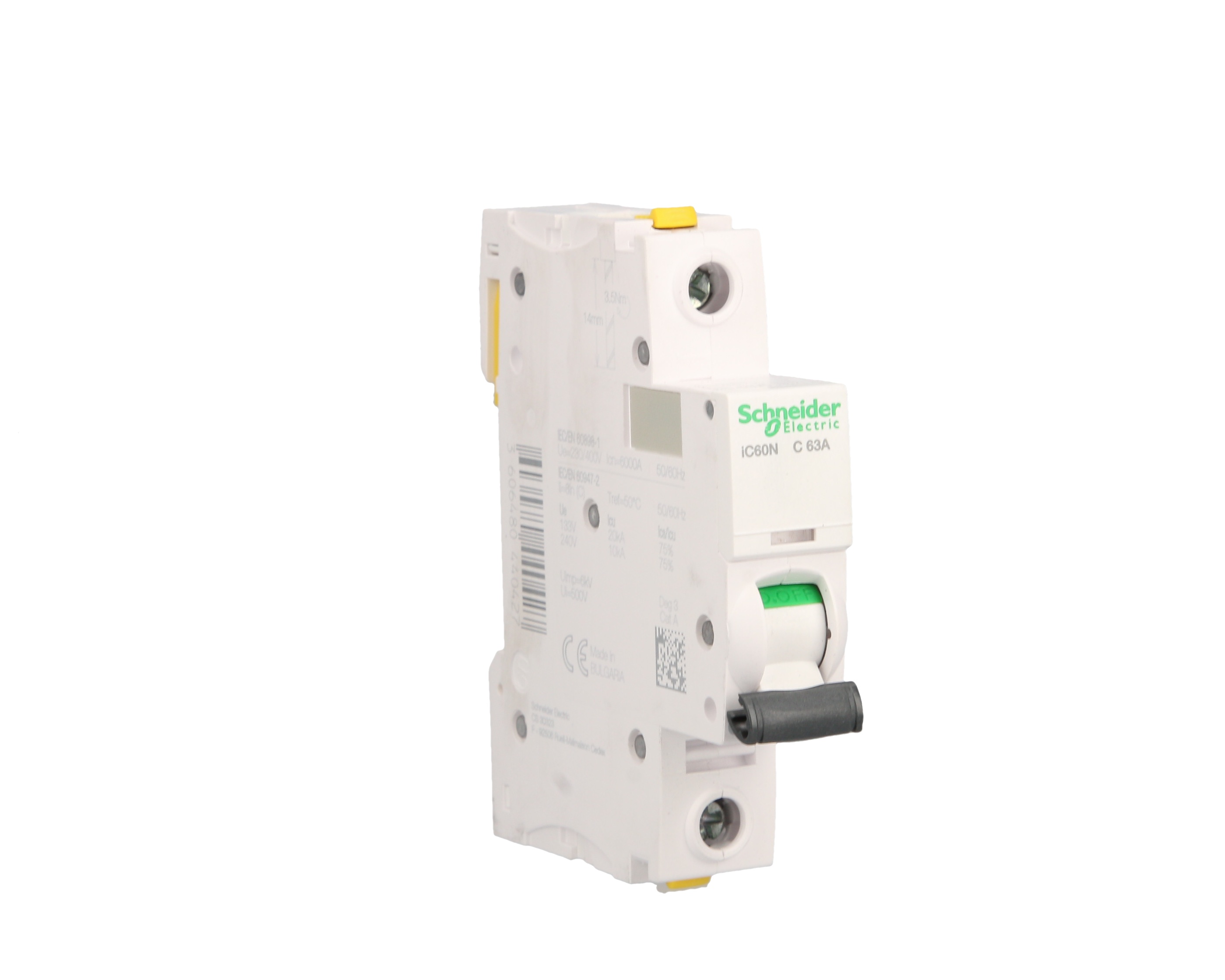 Wyłącznik nadprądowy 1P C 63A 6kA AC iC60N-C63 A9F04163 – Schneider ...