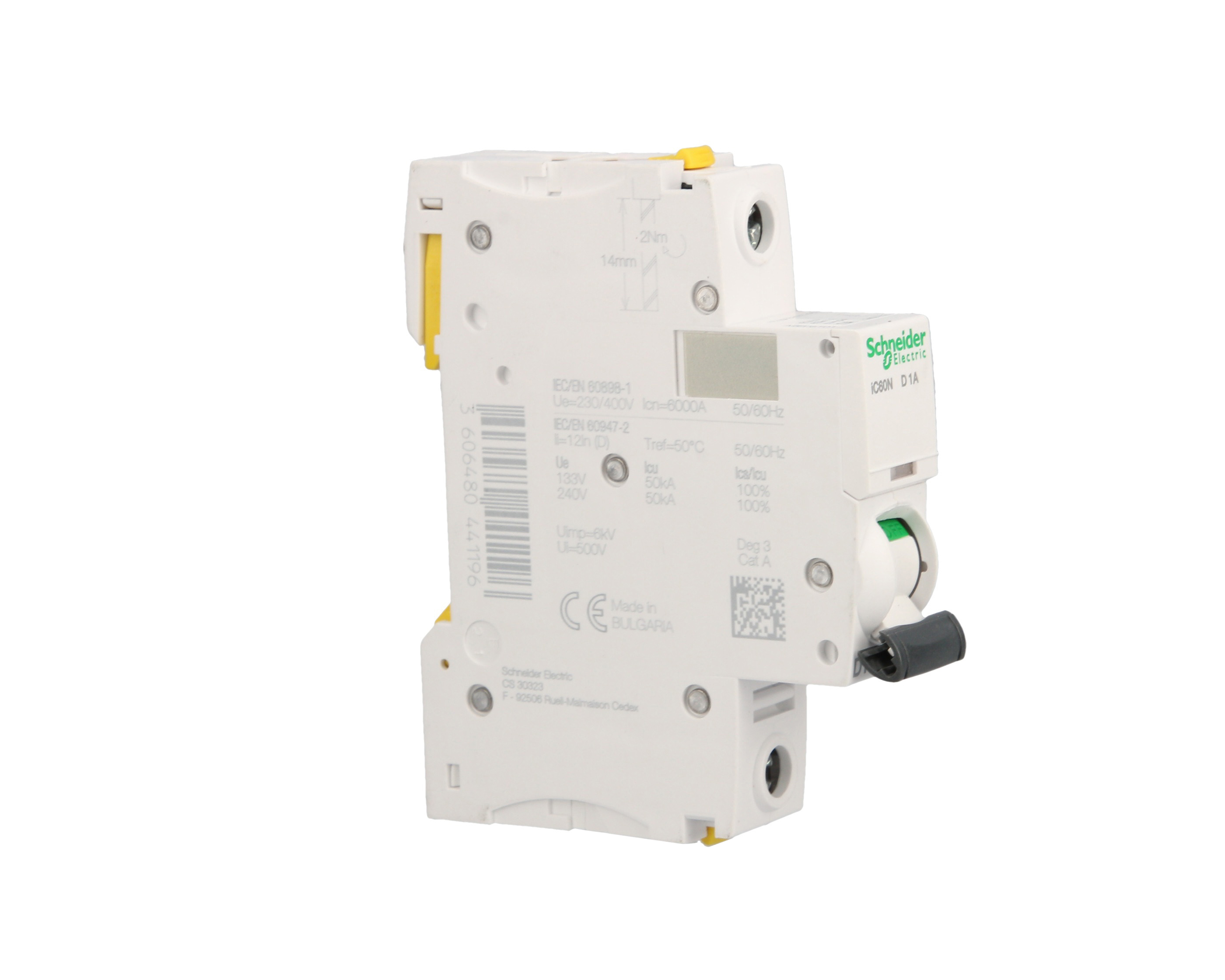 Wyłącznik nadprądowy 1P D 1A 6kA AC iC60N-D1 A9F05101 – Schneider | TIM SA