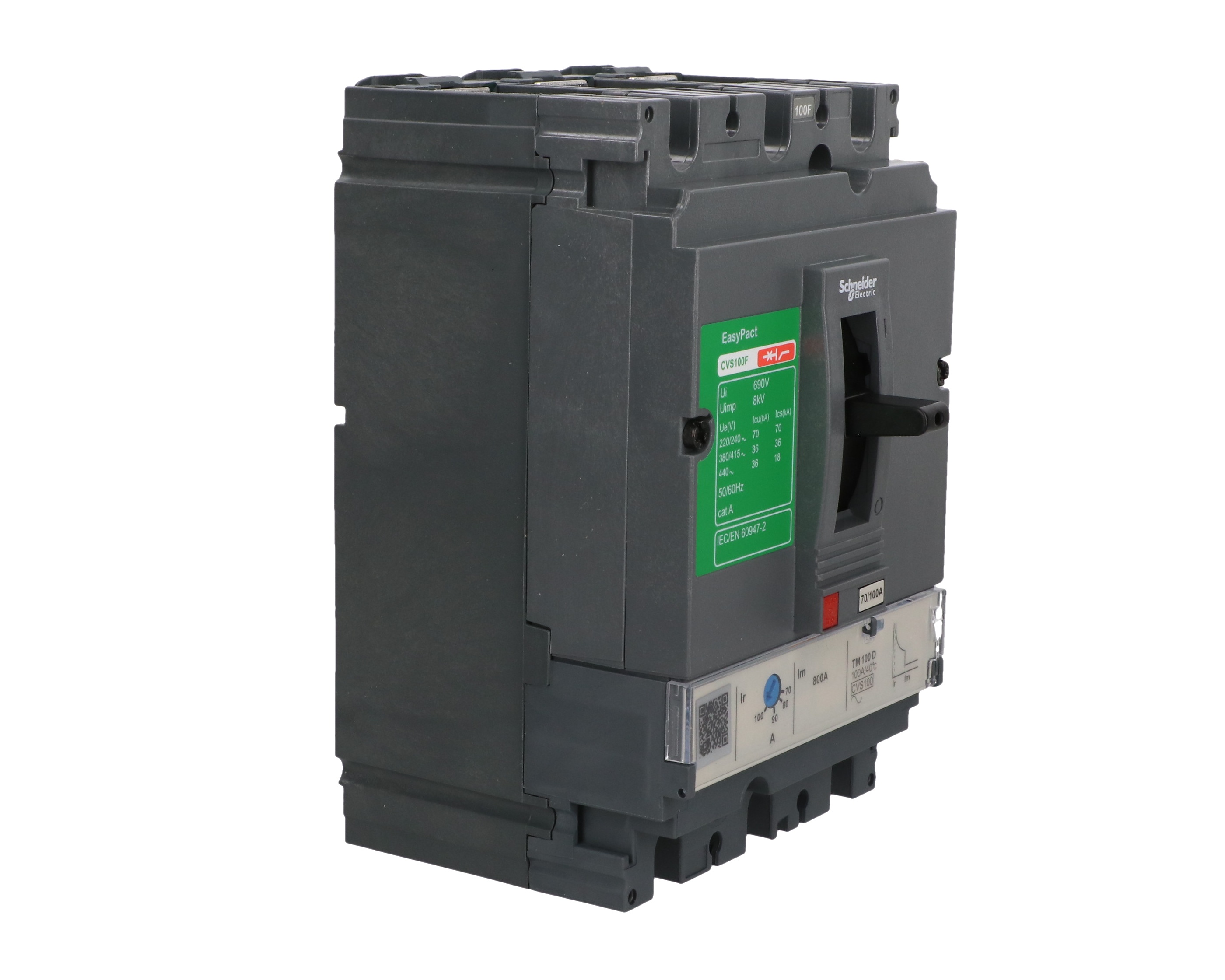 Wyłącznik mocy 100A 3P 36kA EasyPact Compact CVS CVS100 TM100D LV510337 ...