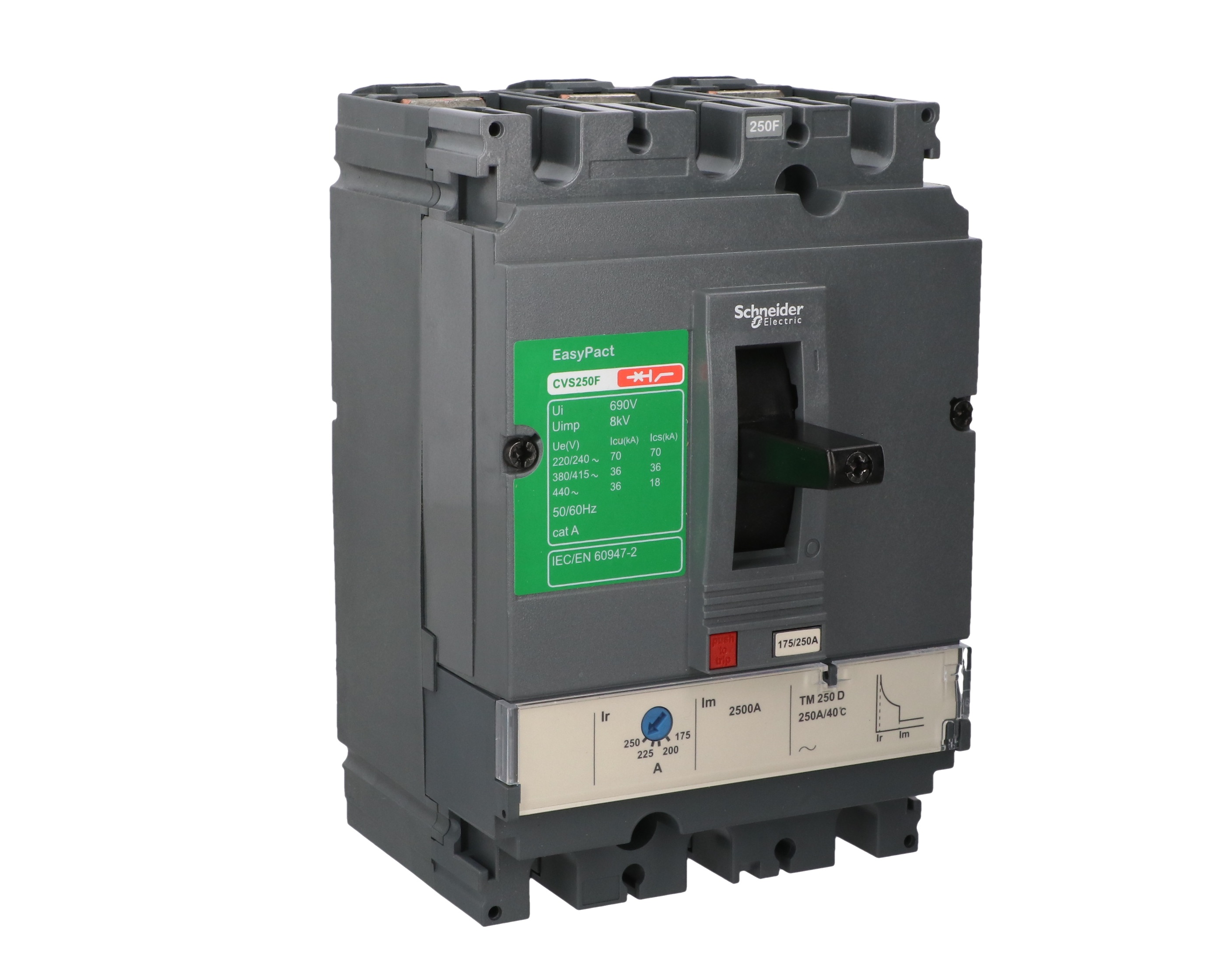 Wyłącznik mocy 36kA , wyzwalacz termomagnetyczny 250A , 3P Compact CVS ...