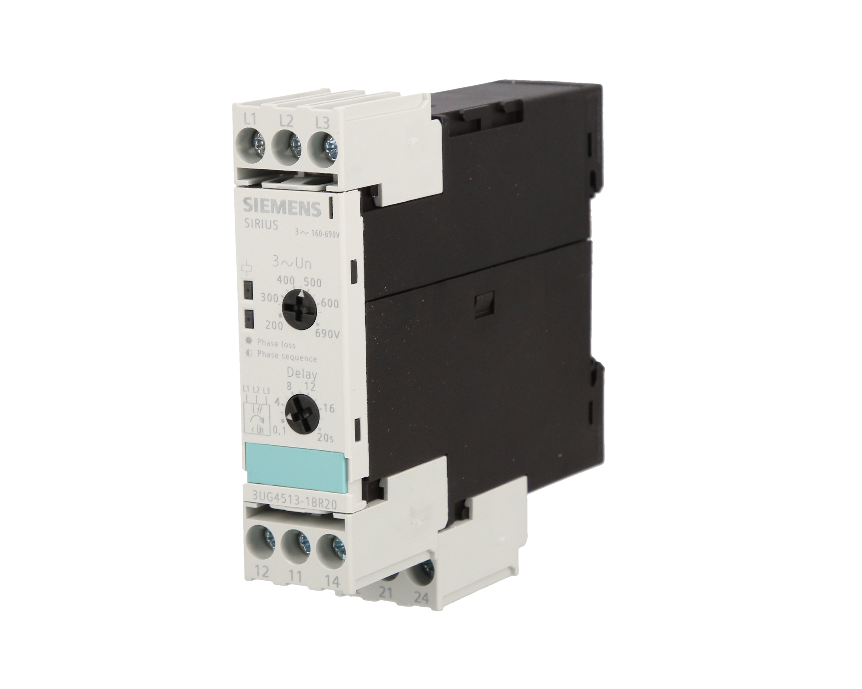 Przekaźnik kolejności, zaniku faz i obniżenia napięcia 2P 3A 0,1-20sek ...