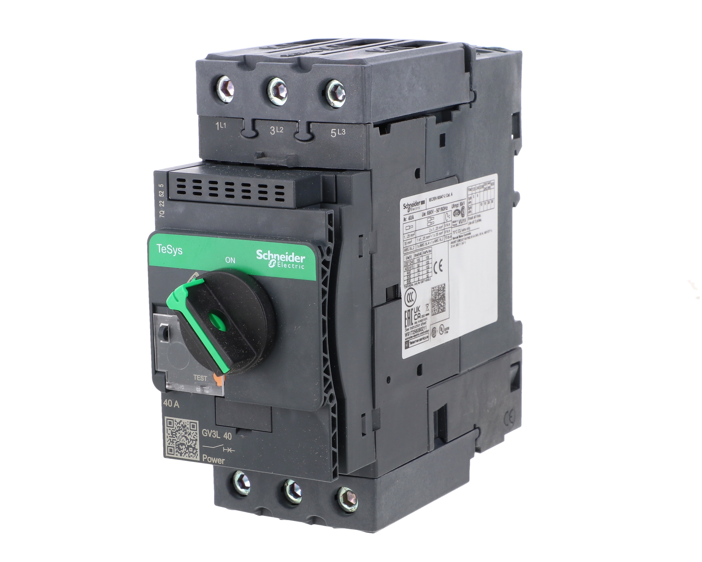 TeSys Deca Wyłącznik silnikowy 3P 18,5kW 20-40A EVK GV3L40 – Schneider ...