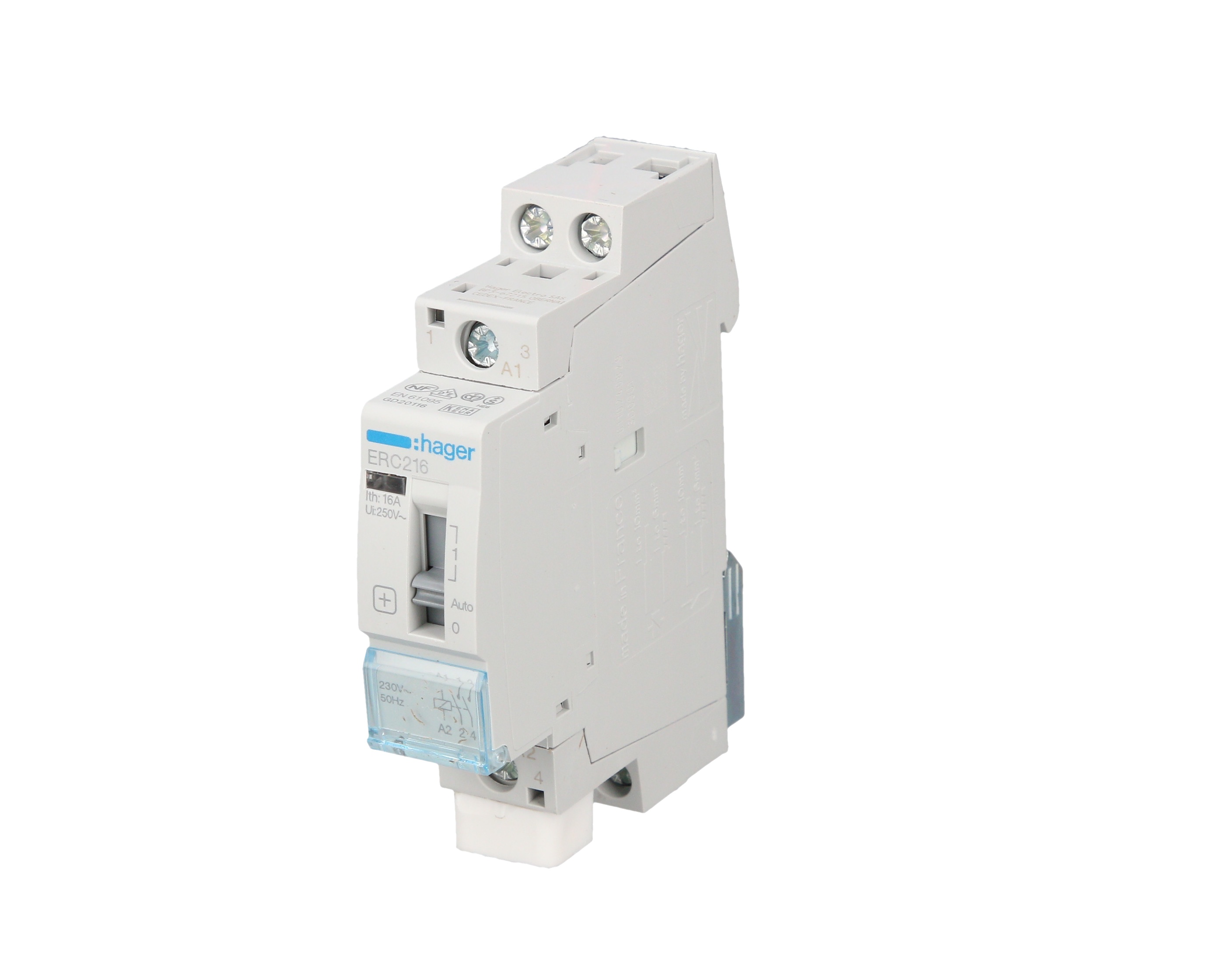 Przekaźnik instalacyjny 16A 2Z 0R 230V AC ERC216 – HAGER POLO | TIM SA