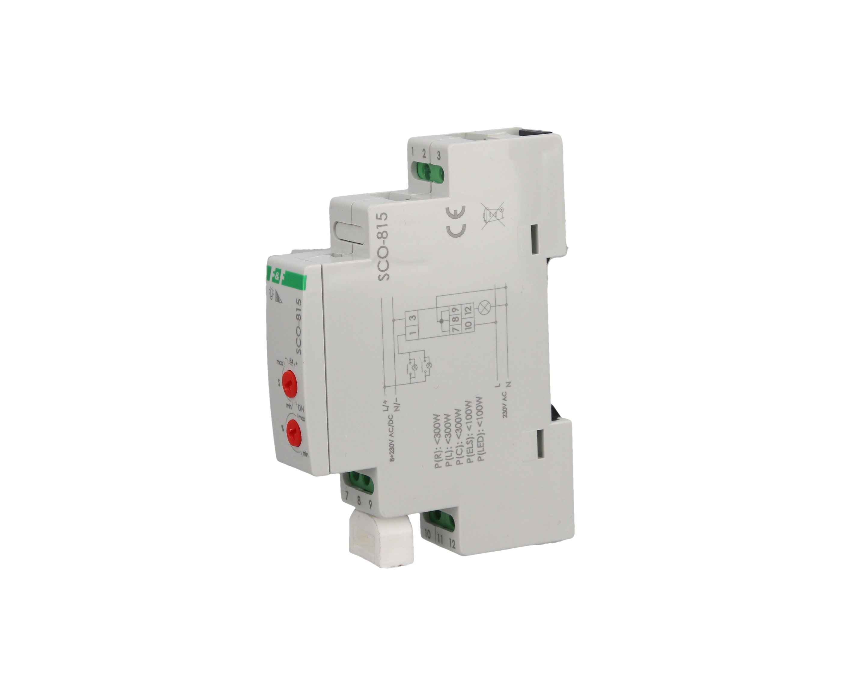 Ściemniacz uniwersalny (R, L, C i ELS) 100-500W 8-230V AC/DC modułowy ...