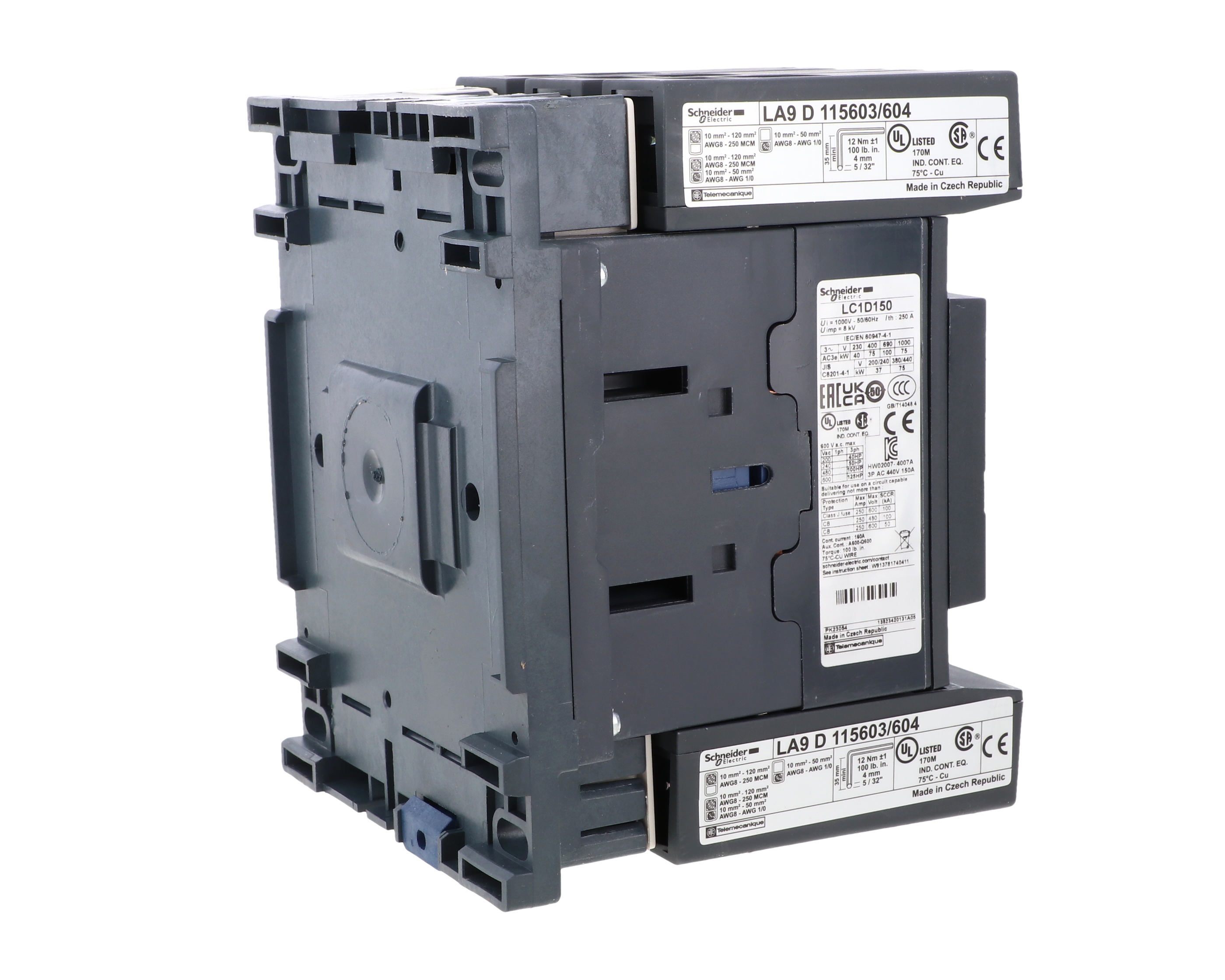 TeSys Deca Stycznik mocy 150A 3P 24V DC 1Z 1R LC1D150BD – Schneider ...