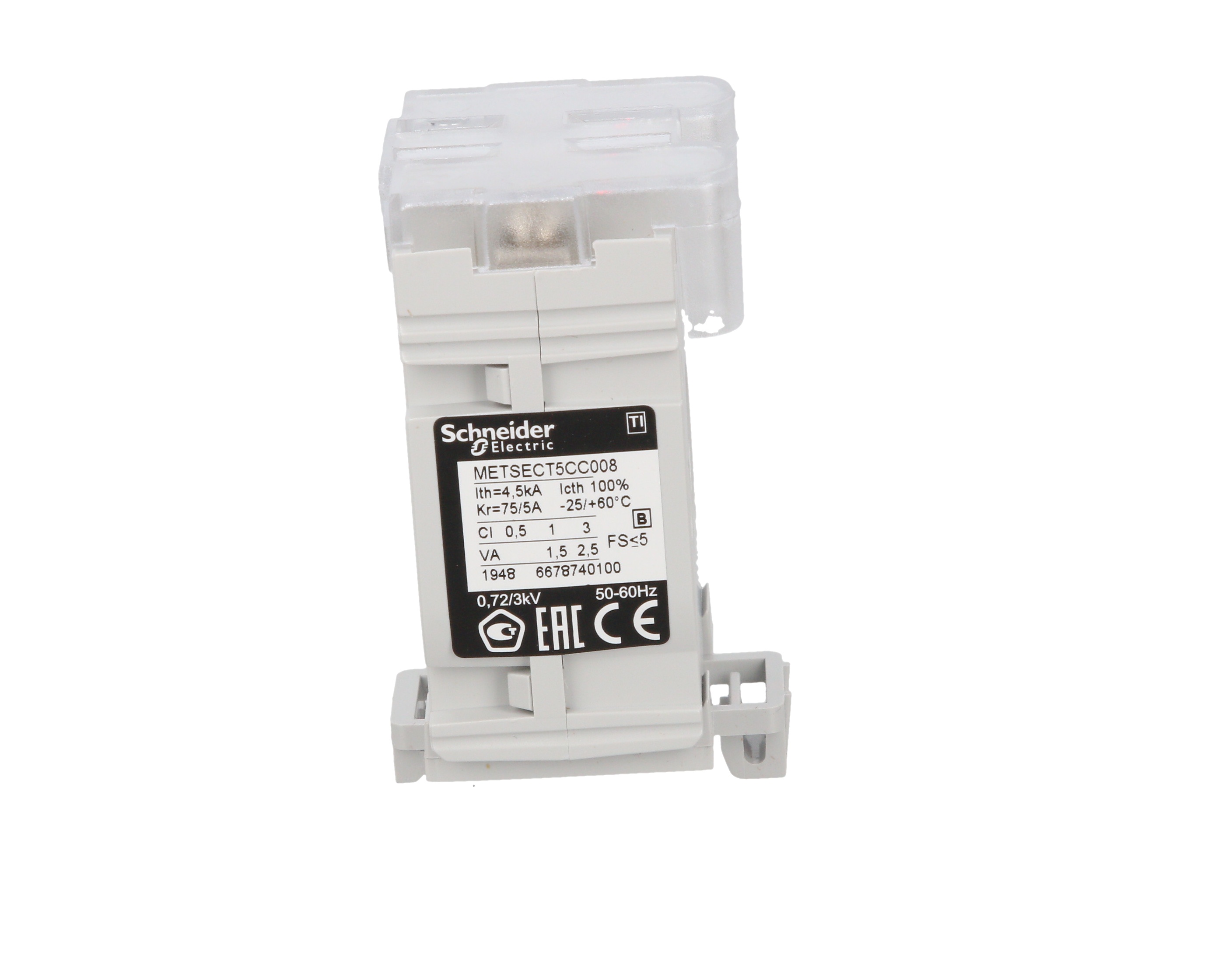 Przekładnik prądowy 75/5A 1,5VA kl.1 FS5 na kabel fi21 DIN 75/5 ...