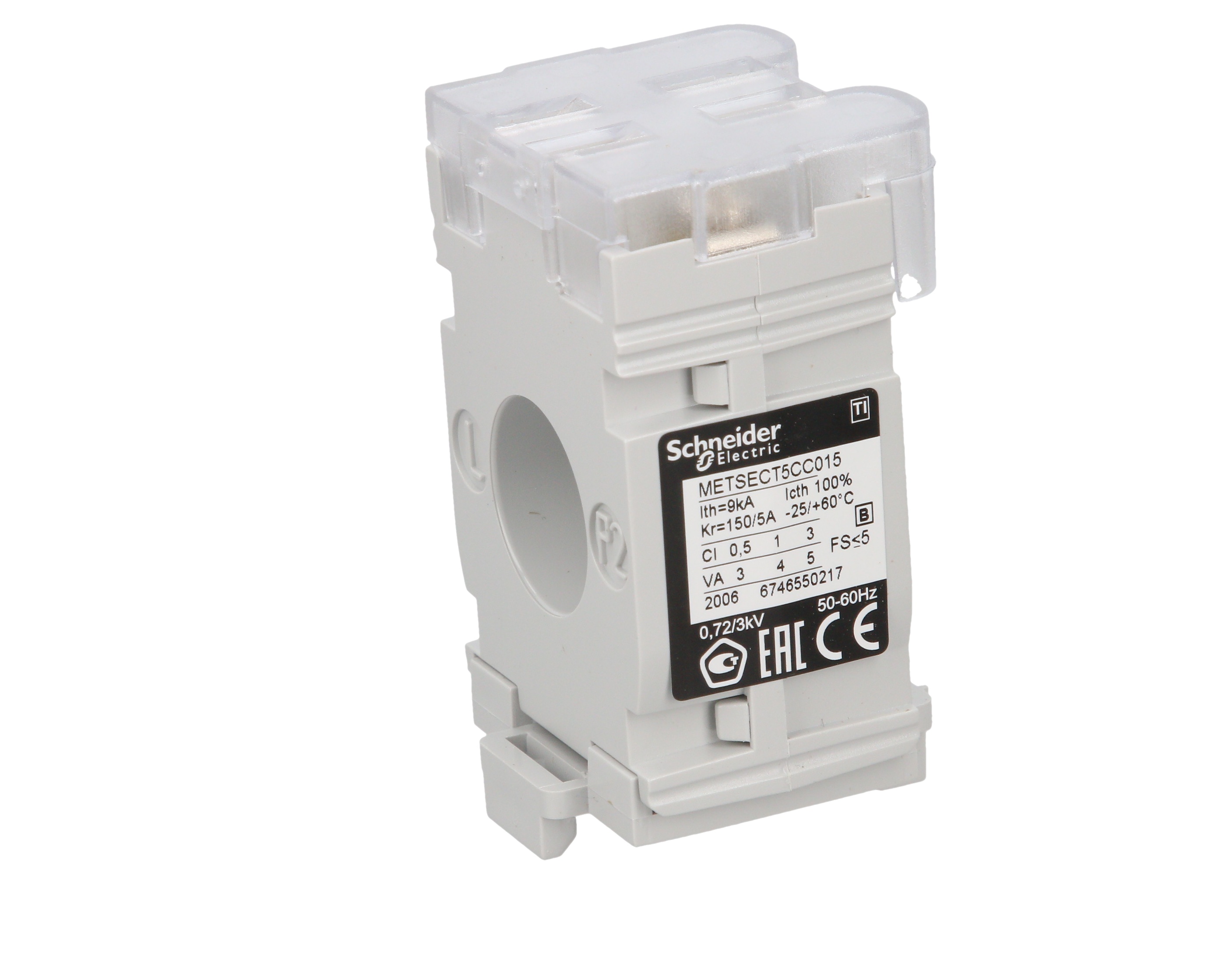 Przekładnik prądowy 150/5A 3VA kl.0,5 FS5 na kabel fi21 DIN 150/5 ...