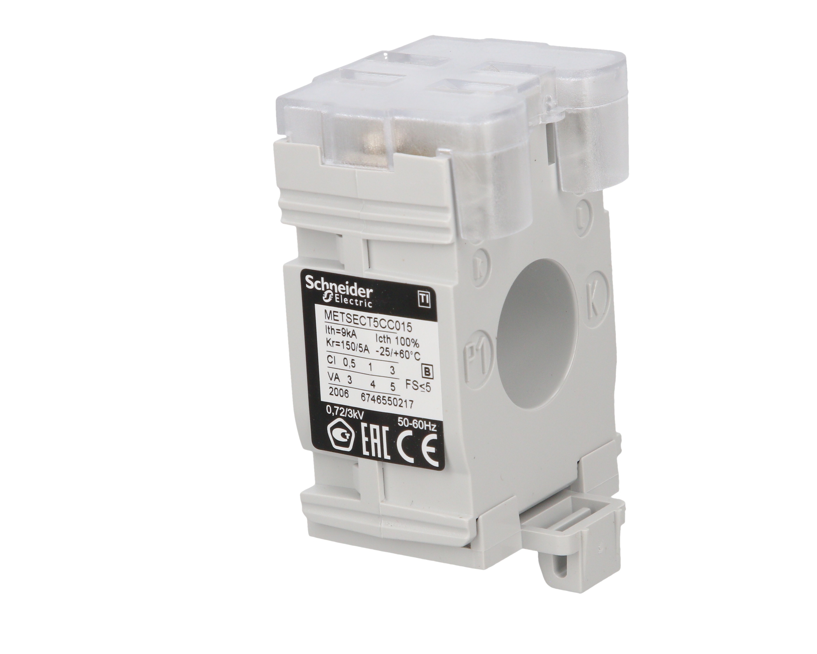Przekładnik prądowy 150/5A 3VA kl.0,5 FS5 na kabel fi21 DIN 150/5 ...