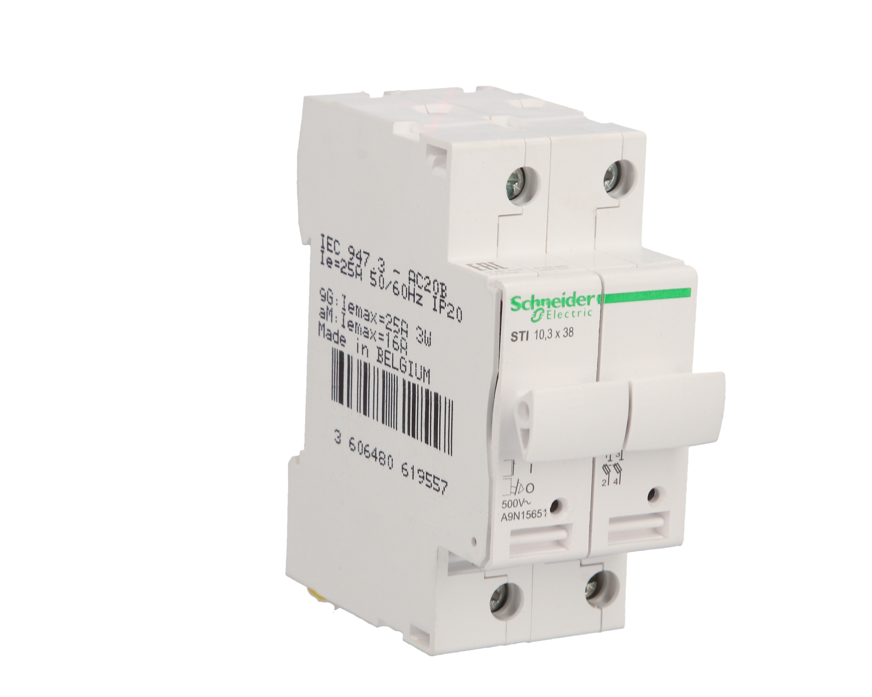 Rozłacznik bezpiecznikowy cylindryczny 2P 10x38mm STI A9N15651 – Schneider | TIM SA