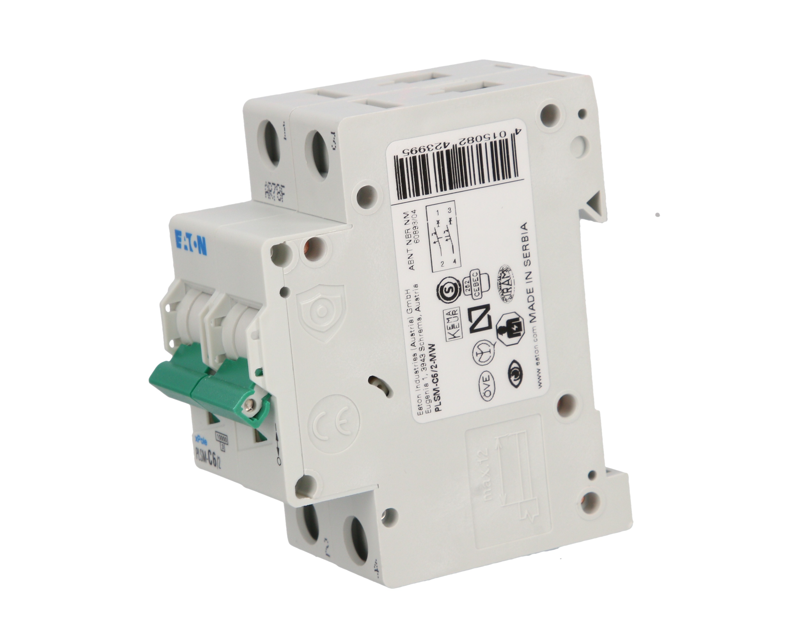 Wyłącznik nadprądowy 2P C 6A 10kA AC PLSM-C6/2-MW 242399 – EATON | TIM SA