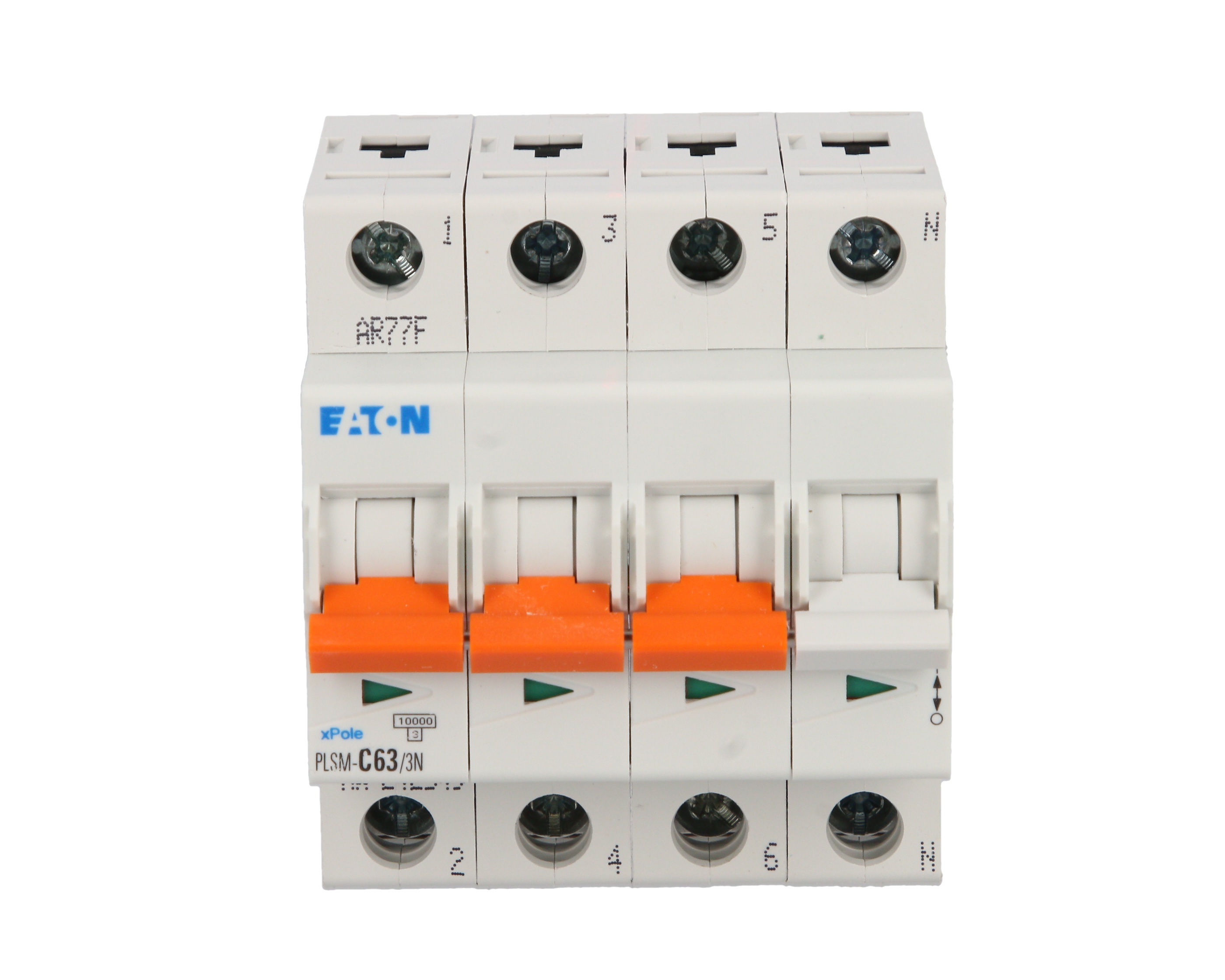 Wyłącznik nadprądowy 3P+N C 63A 10kA AC PLSM-C63/3N-MW 242549 – EATON ...